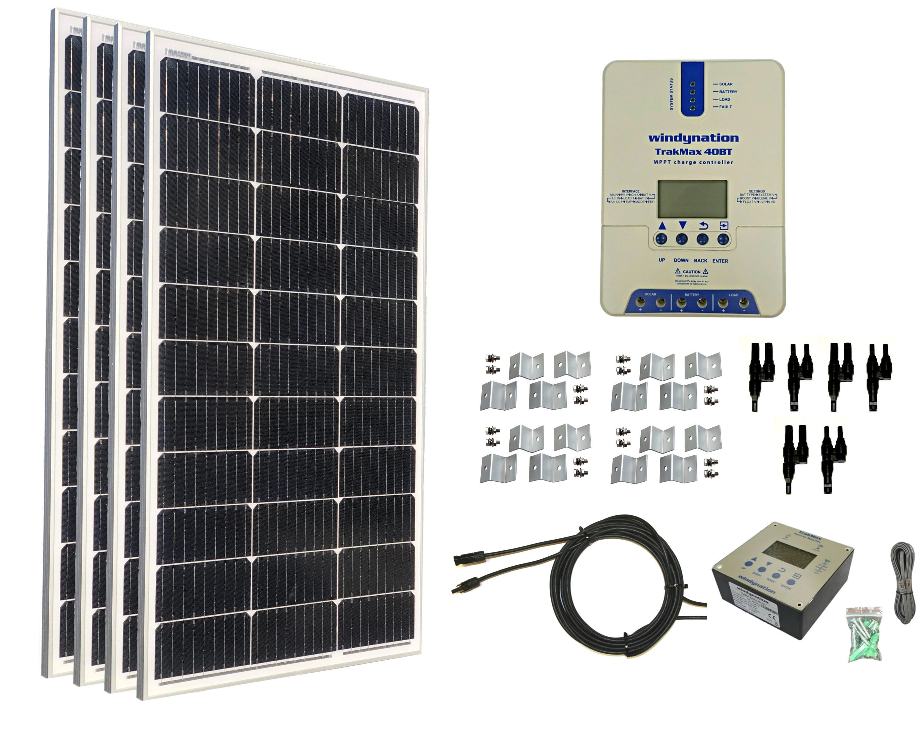 400-Watt Monocrystalline Solar Panel with TrakMax MPPT 40 Amp Charge ...