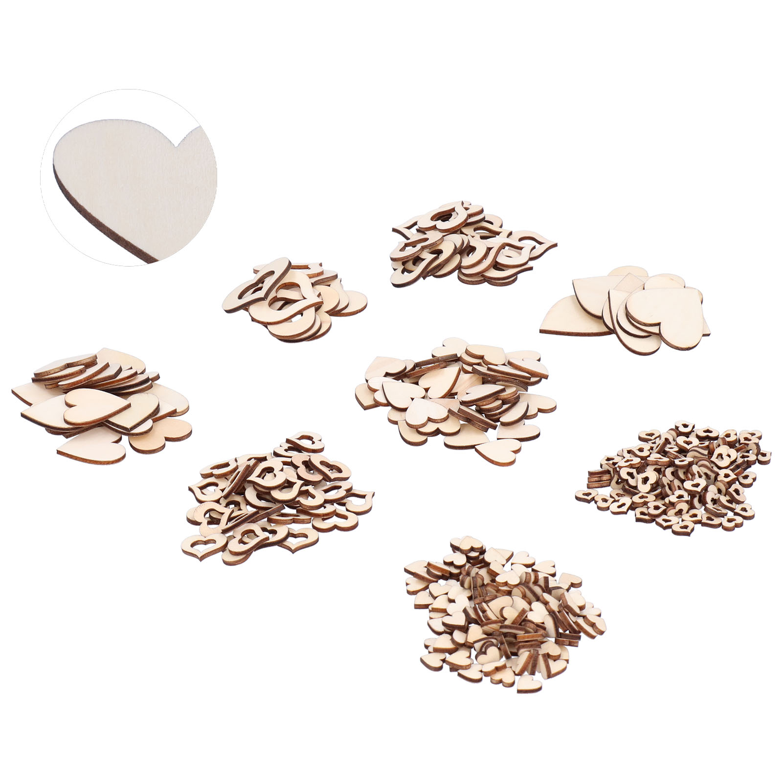400 Wood Heart Chips, Rustic Decor For Weddings, Parties Crafts, 85,100 ...