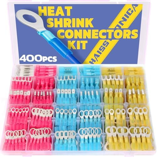 400 count Heat Shrink Wire Connectors-Marine Grade Heat Shrink ...