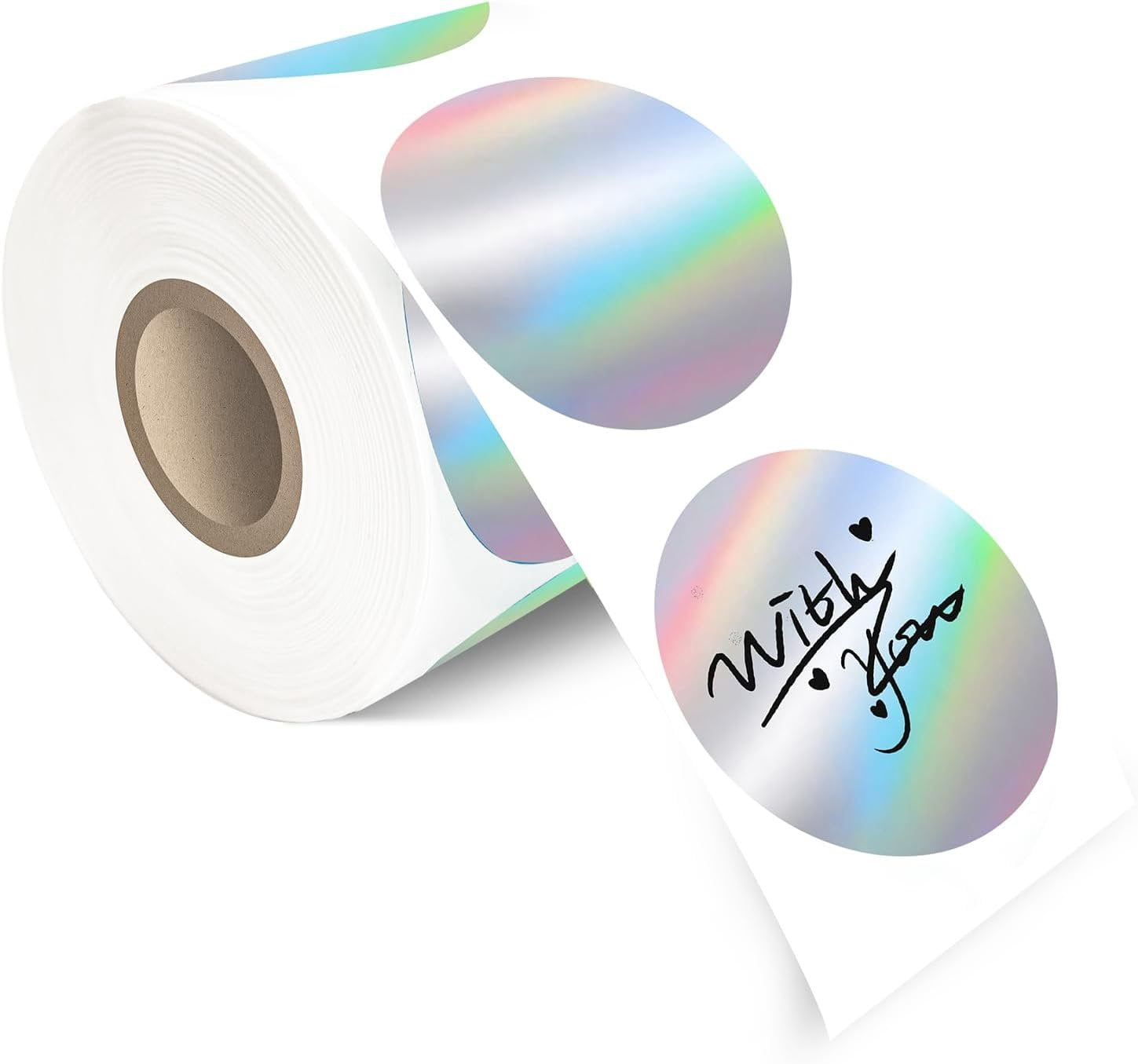 400 count/Roll - 2 Inch Holographic Thermal Labels, & Oil-Resistant ...