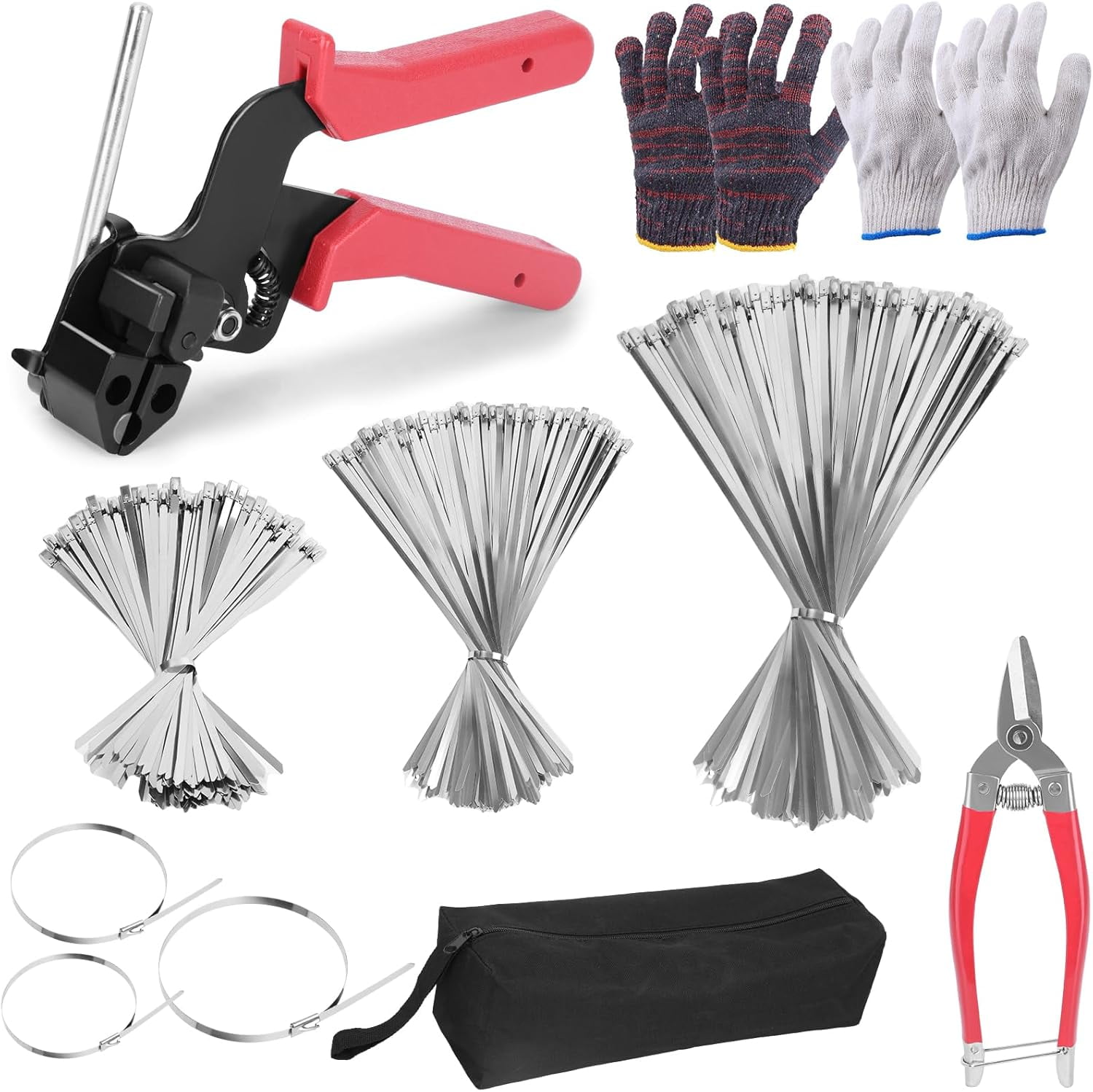 400 count Zip Ties Kit, 6/8/12 Inch Zip Ties, Multi-Purpose Self ...