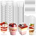 400-pack 5 Oz Clear Plastic Dessert Cups with Lids and Spoons, Multi ...