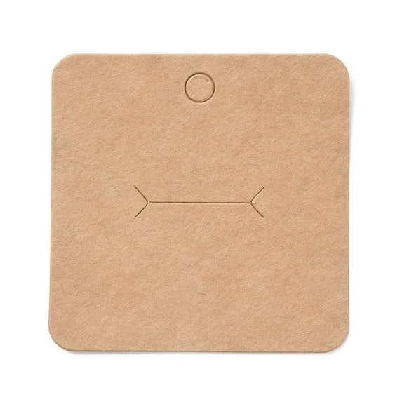 400 pc Blank Kraft Paper Finger Rings Display Cards Square BurlyWood ...