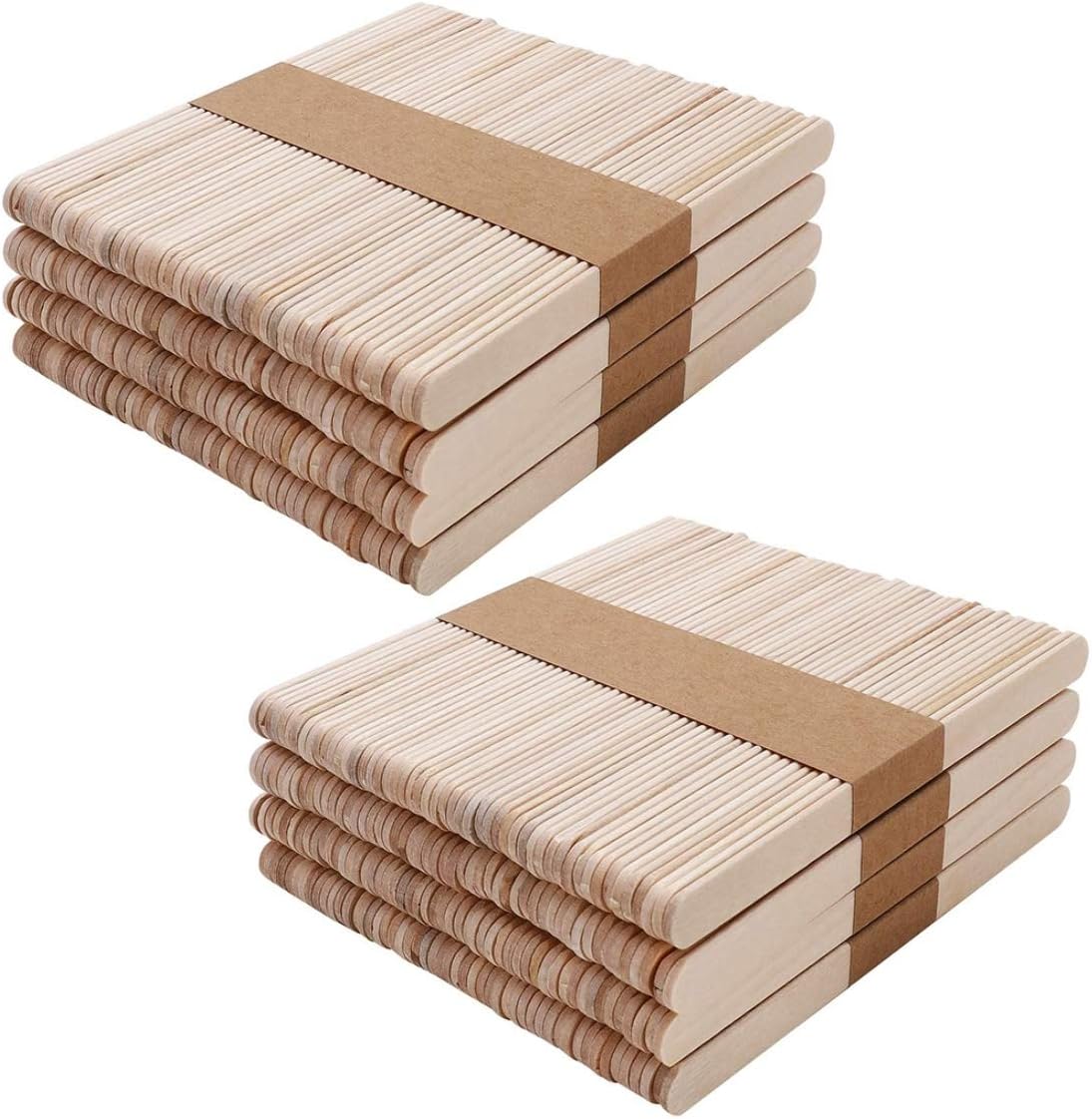 400 x Natural wood wooden ice lolly sticks, wooden craft sticks, wooden ...