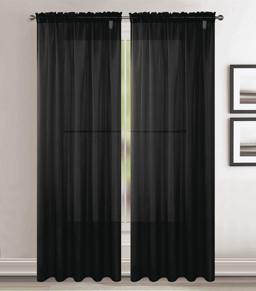 4000-54 BLACK SHEER PANEL - Walmart.com