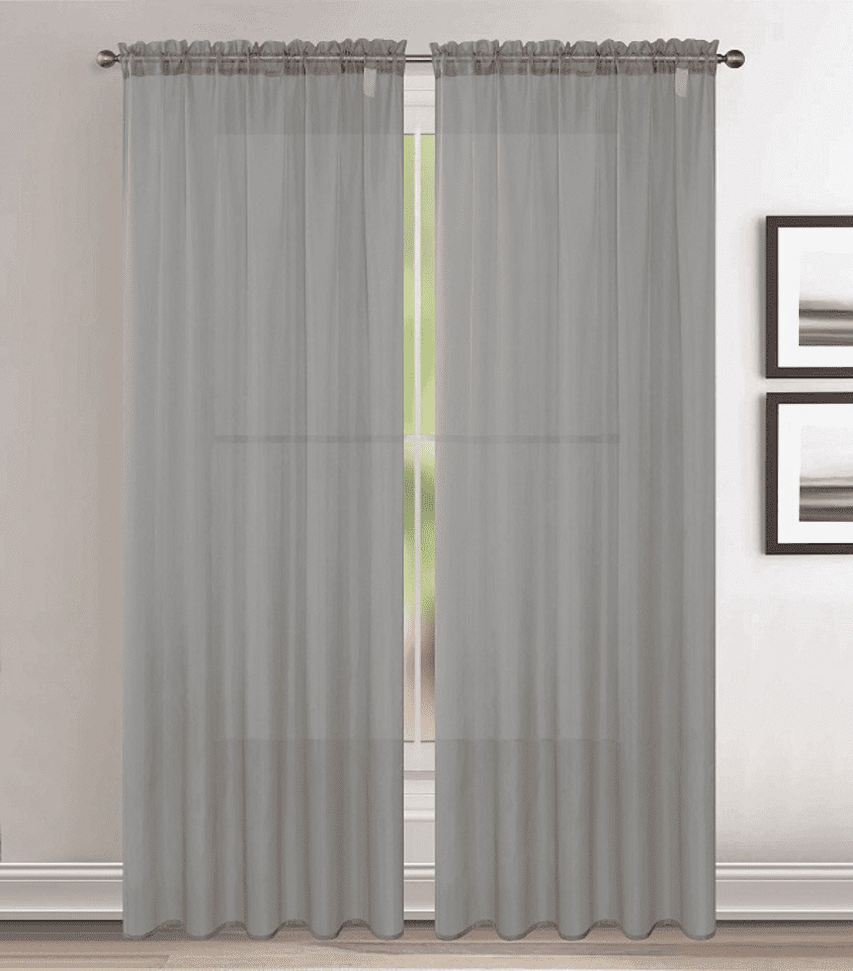 4000-54 GREY/SILVER SHEER PANEL - Walmart.com