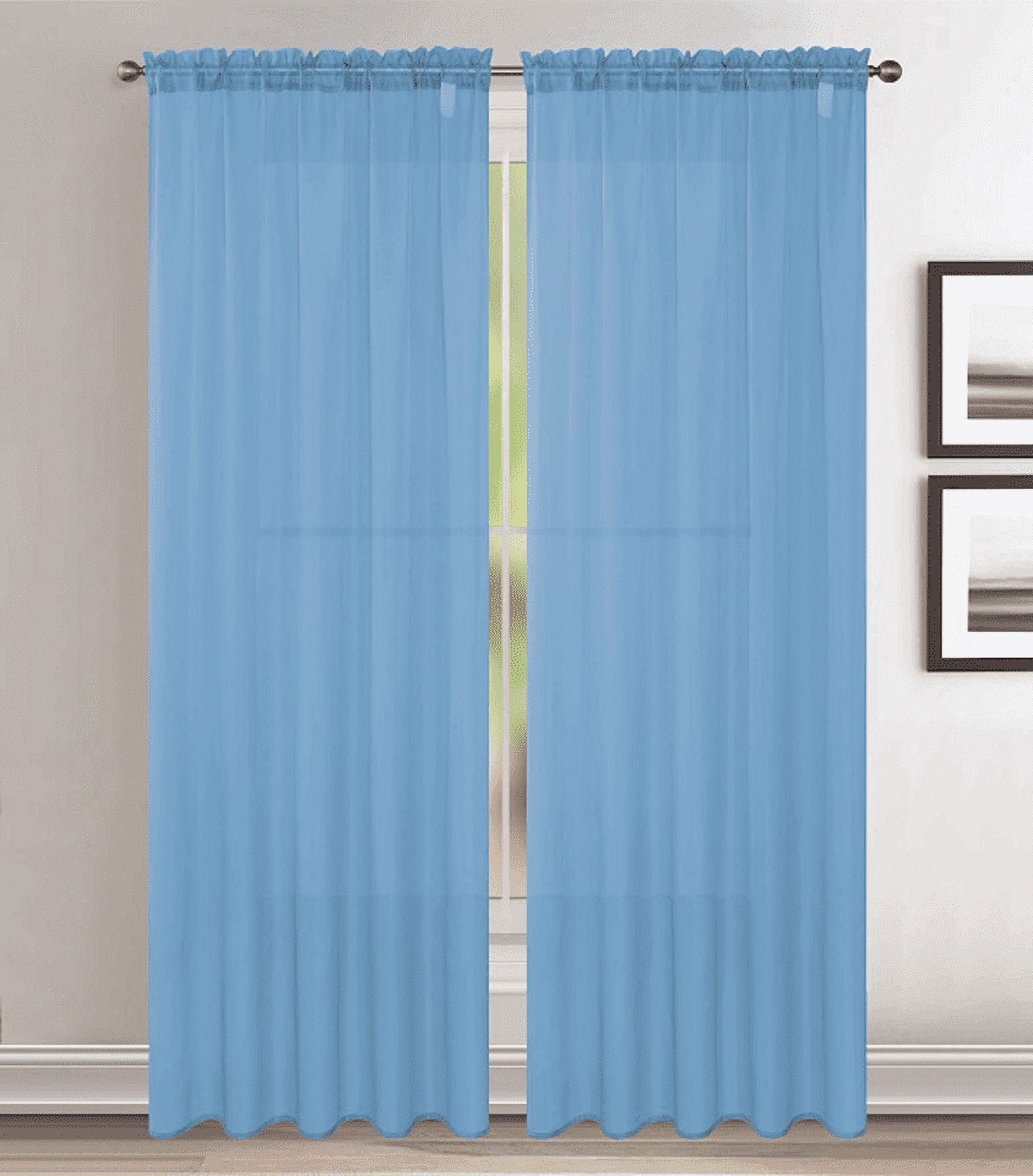4000-90 LIGHT BLUE SHEER PANEL - Walmart.com