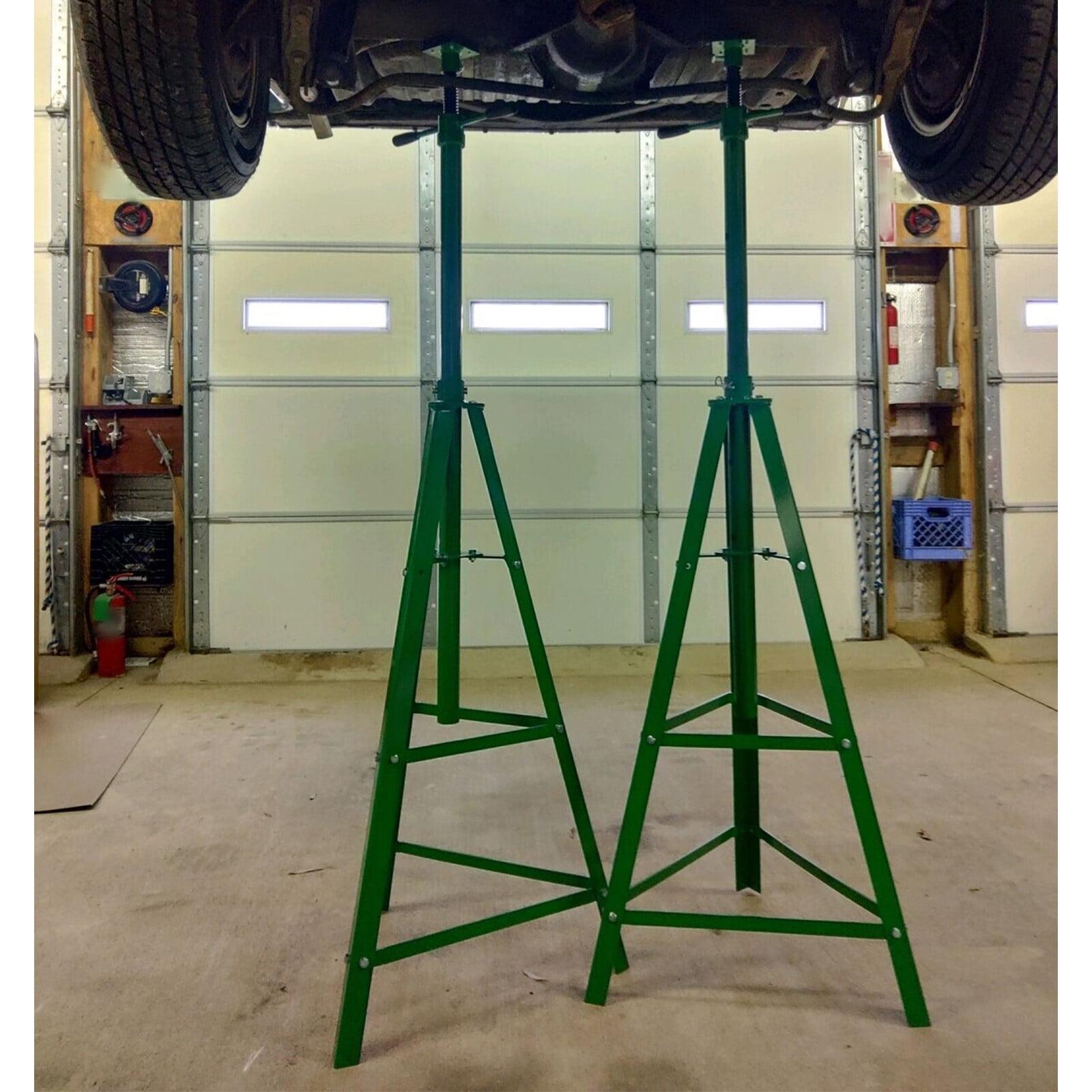 4000 LB Capacity Automotive Tall Under Hoist Jack Stabilizer Stand ...