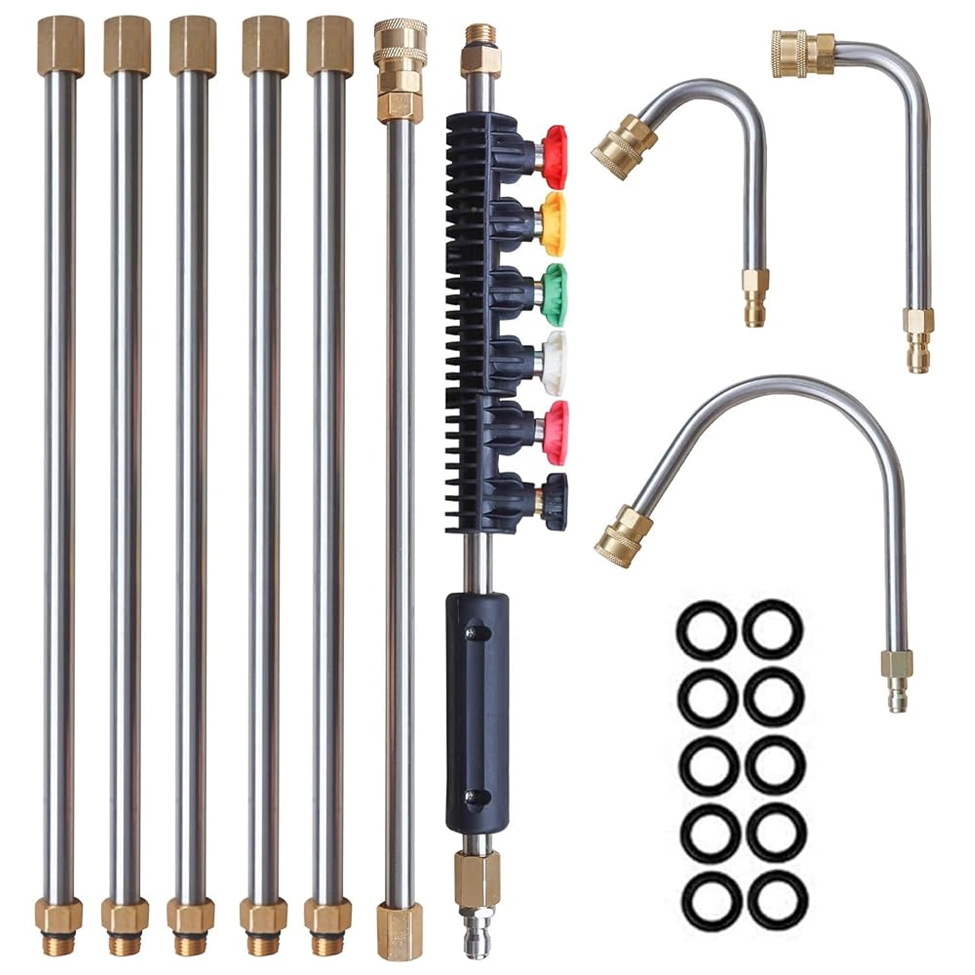4000 PSI Pressure Washer Extension Kit – 10-Piece Quick-Connect Wand ...