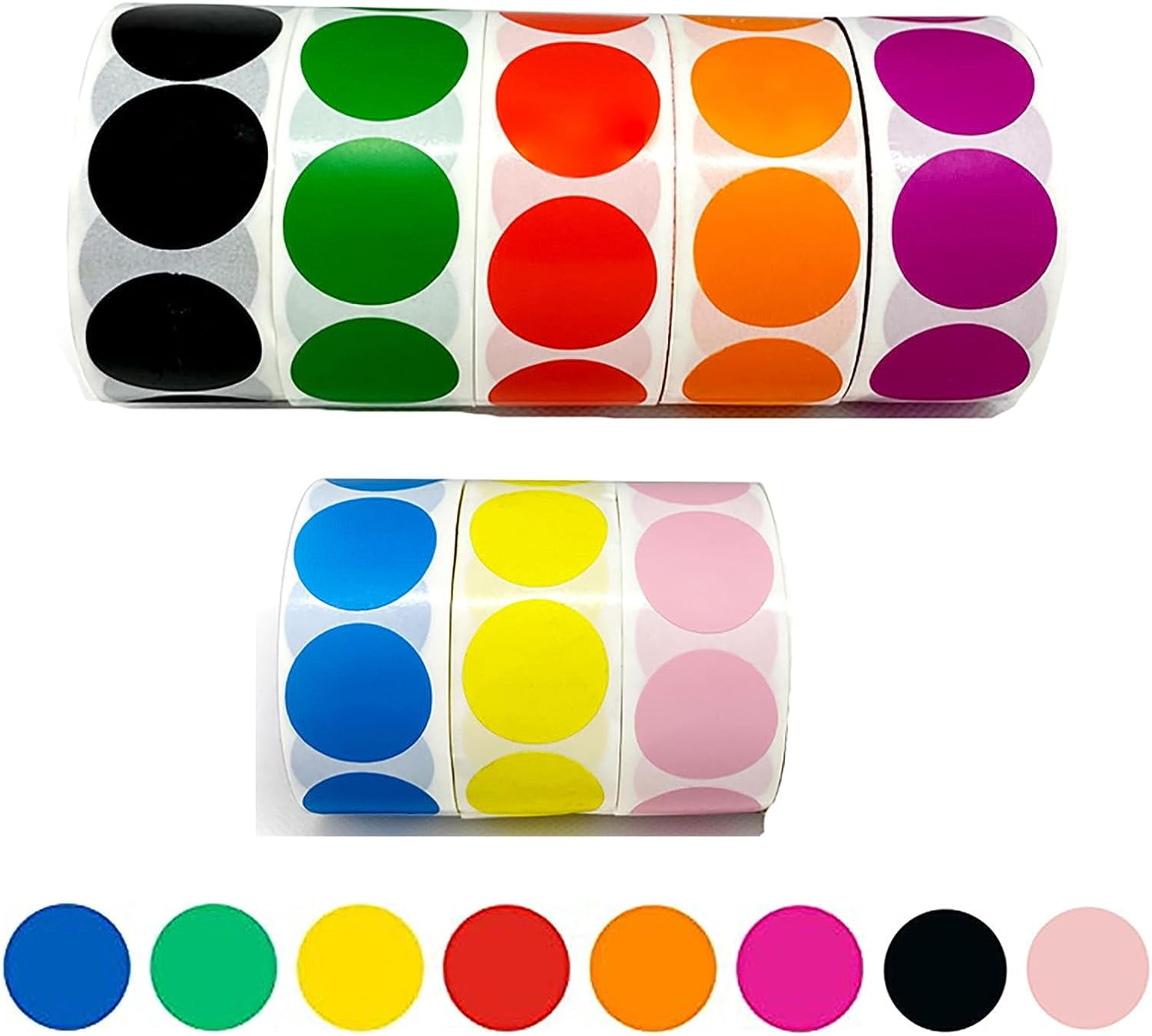 4000 Pcs Colored Dot Stickers, Round Color Coding Circle Label ...