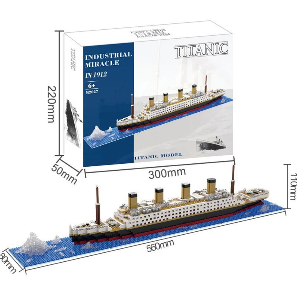 4000+Pcs Titanic Model Cruise Ship Building Blocks MOC Boat Bricks ...