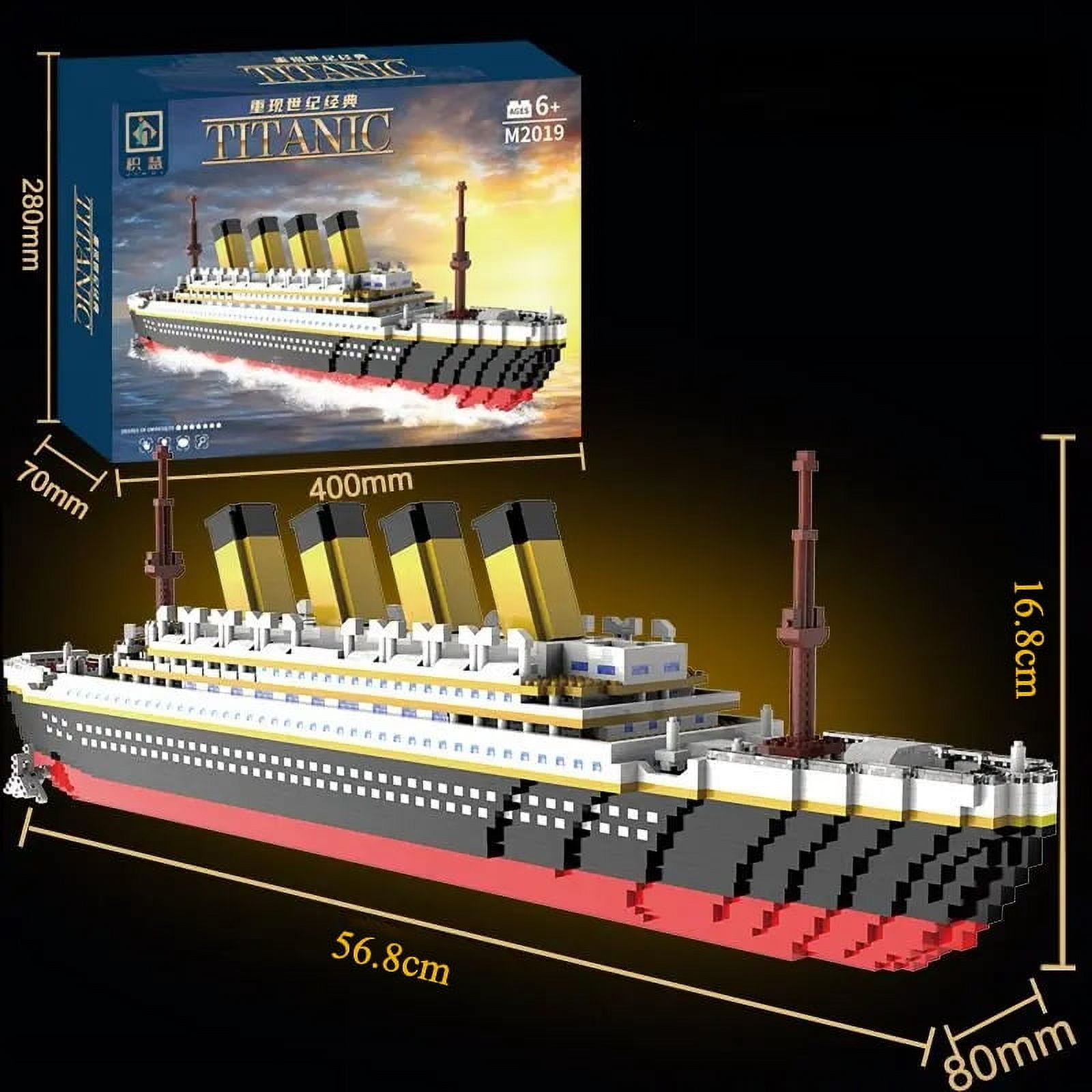 4000+Pcs Titanic Model Cruise Ship Building Blocks MOC Boat Bricks ...