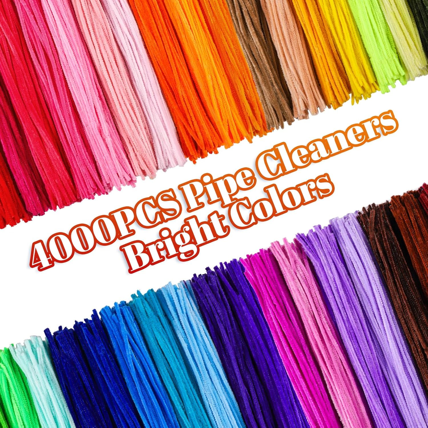 4000 Pieces Pipe Cleaners with 40 Colors for Crafts, Party Decorations ...