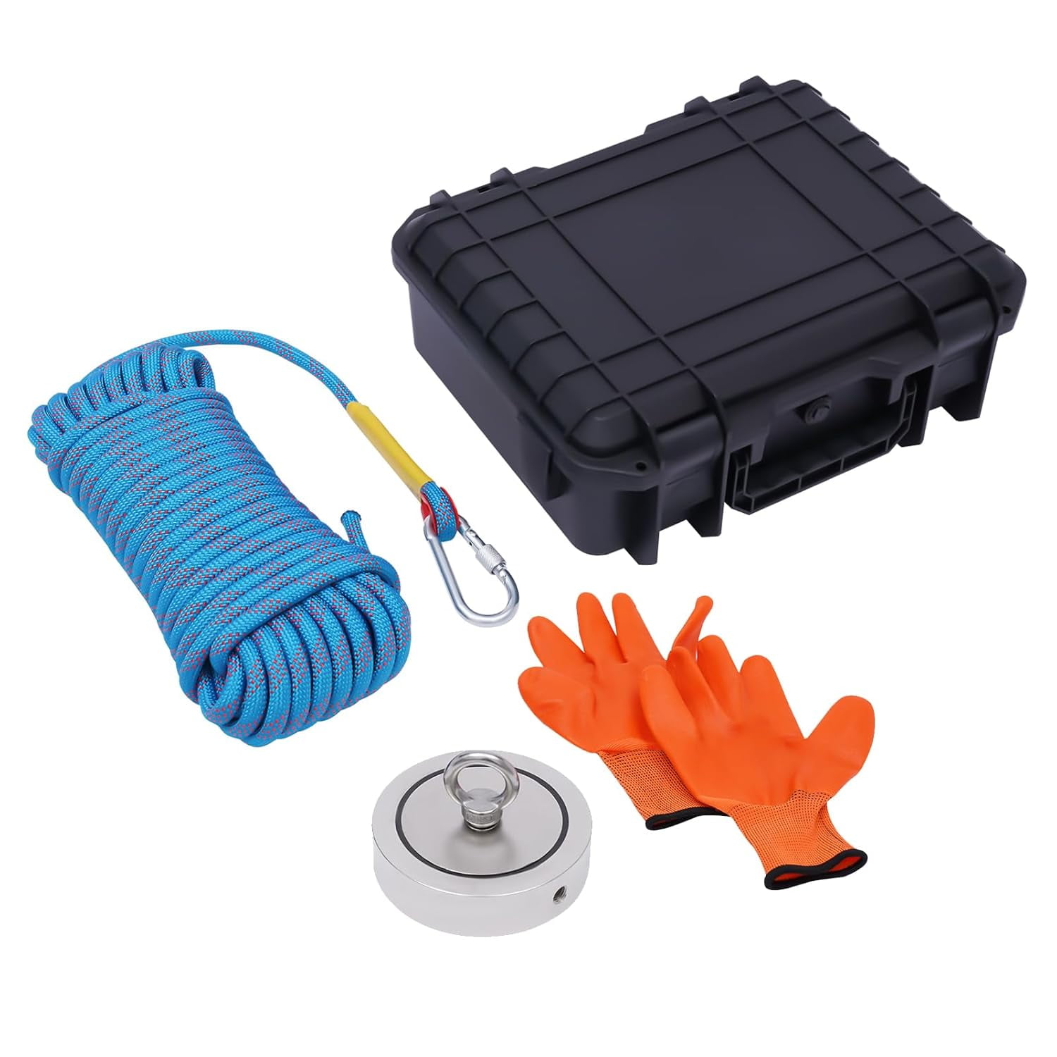 4000 lbs Fishing Magnet Kit, Double Sided Magnet Fishing Kit with 66FT ...