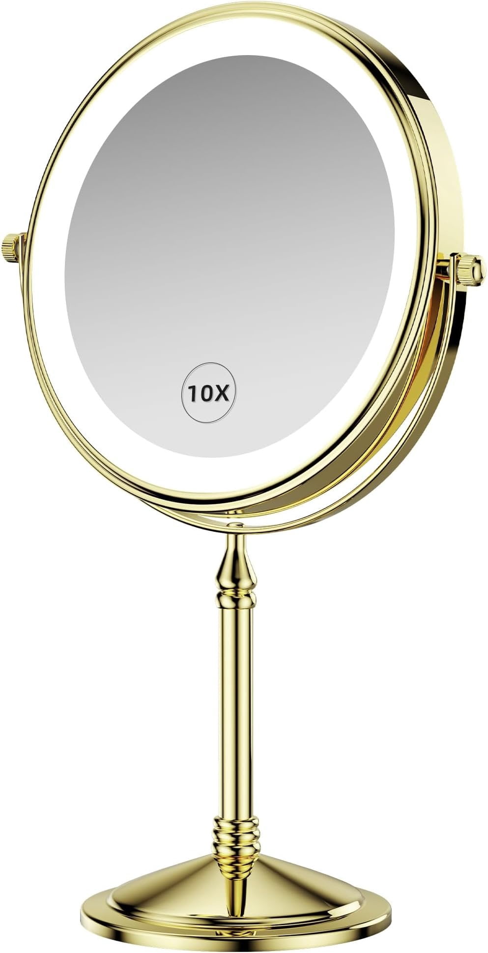 4000 mAh Rechargeable Lighted Makeup Mirror 10x Magnification Mirror ...