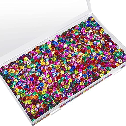 40000 Pieces Bulk Sequins for Craft Holiday 6 mm DIY Sequins Loose ...