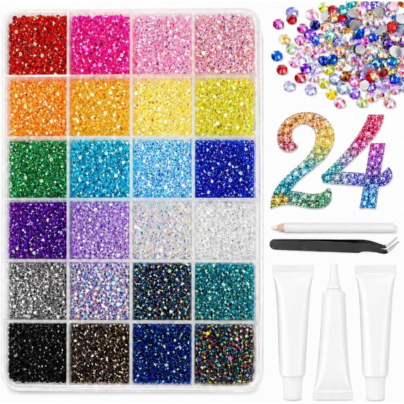 40000Pcs 40 Colors Jelly Rhinestones for Bedazzling,Mix Colors ...