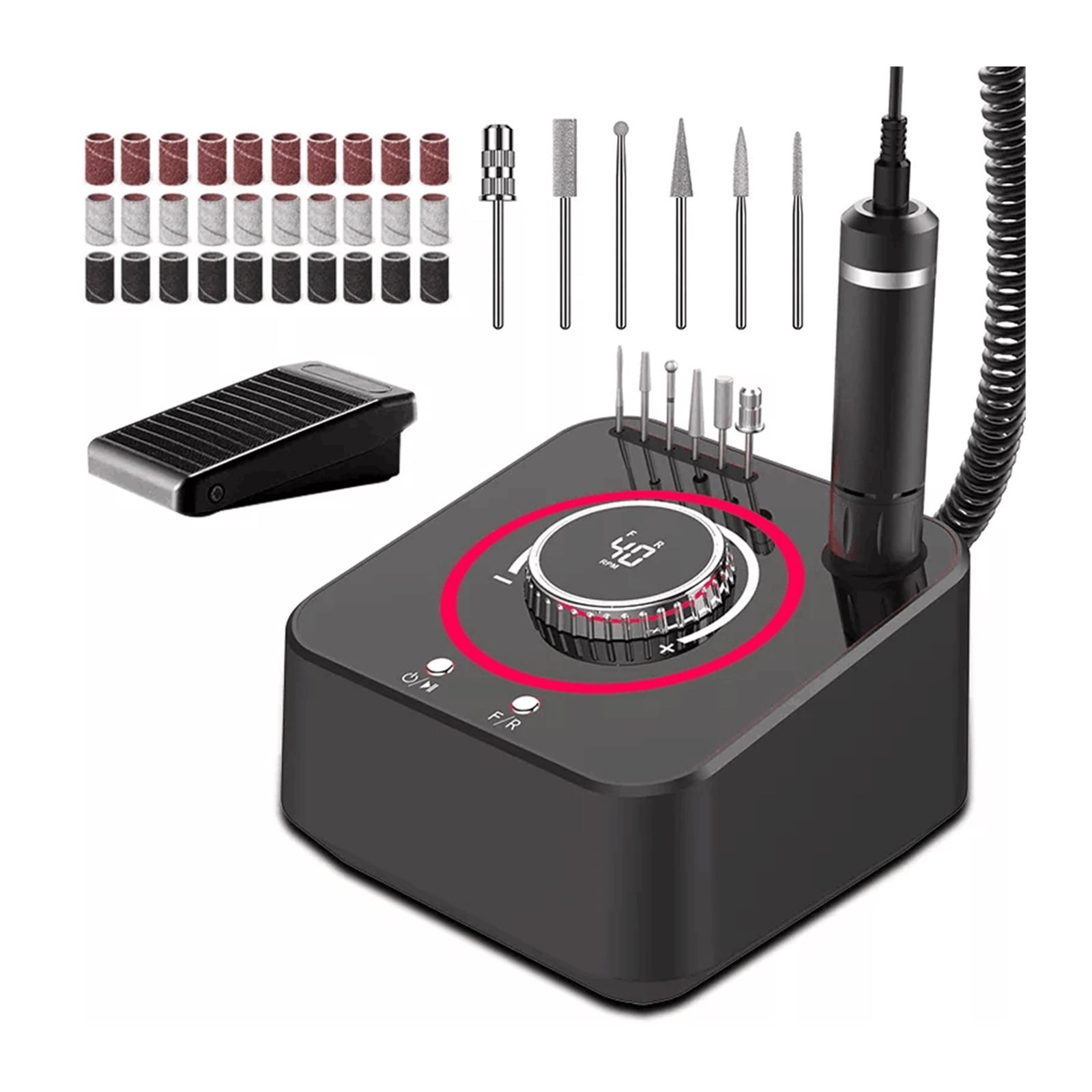 40000RPM Professional Electric Nail Grinder, Nail Polishing Machine ...