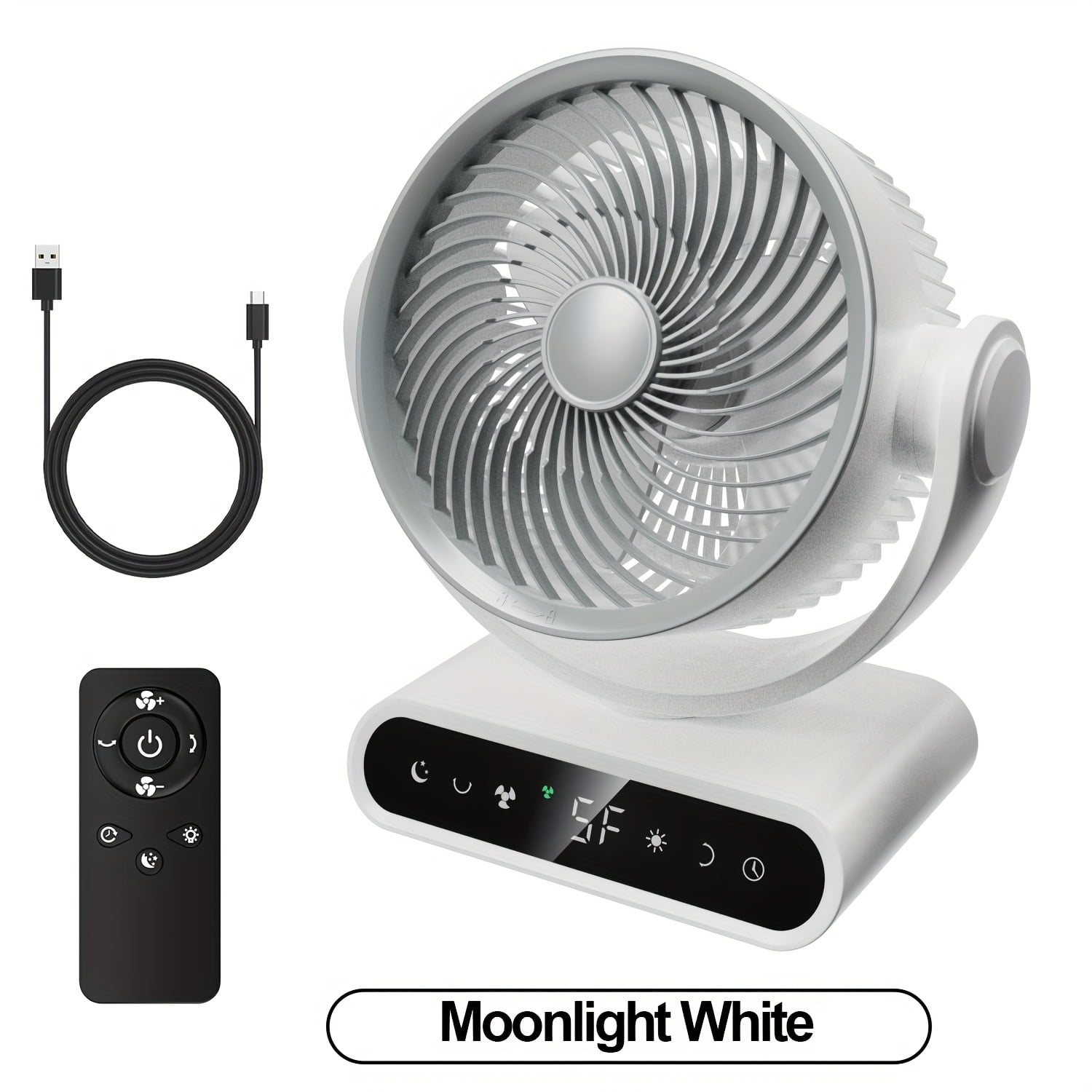 40000mAh 9-Inch Mobile Charging Fan - 90° Vertical & 120° Oscillating ...