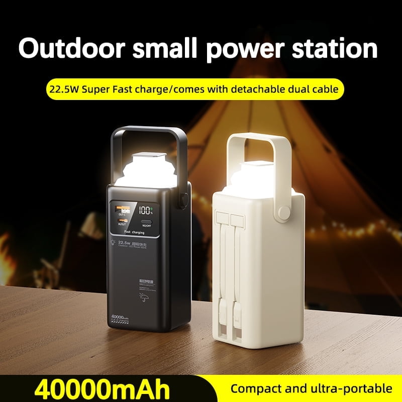 Outdoor Emergency Portable Battery Backup Power with Retractable Light ...