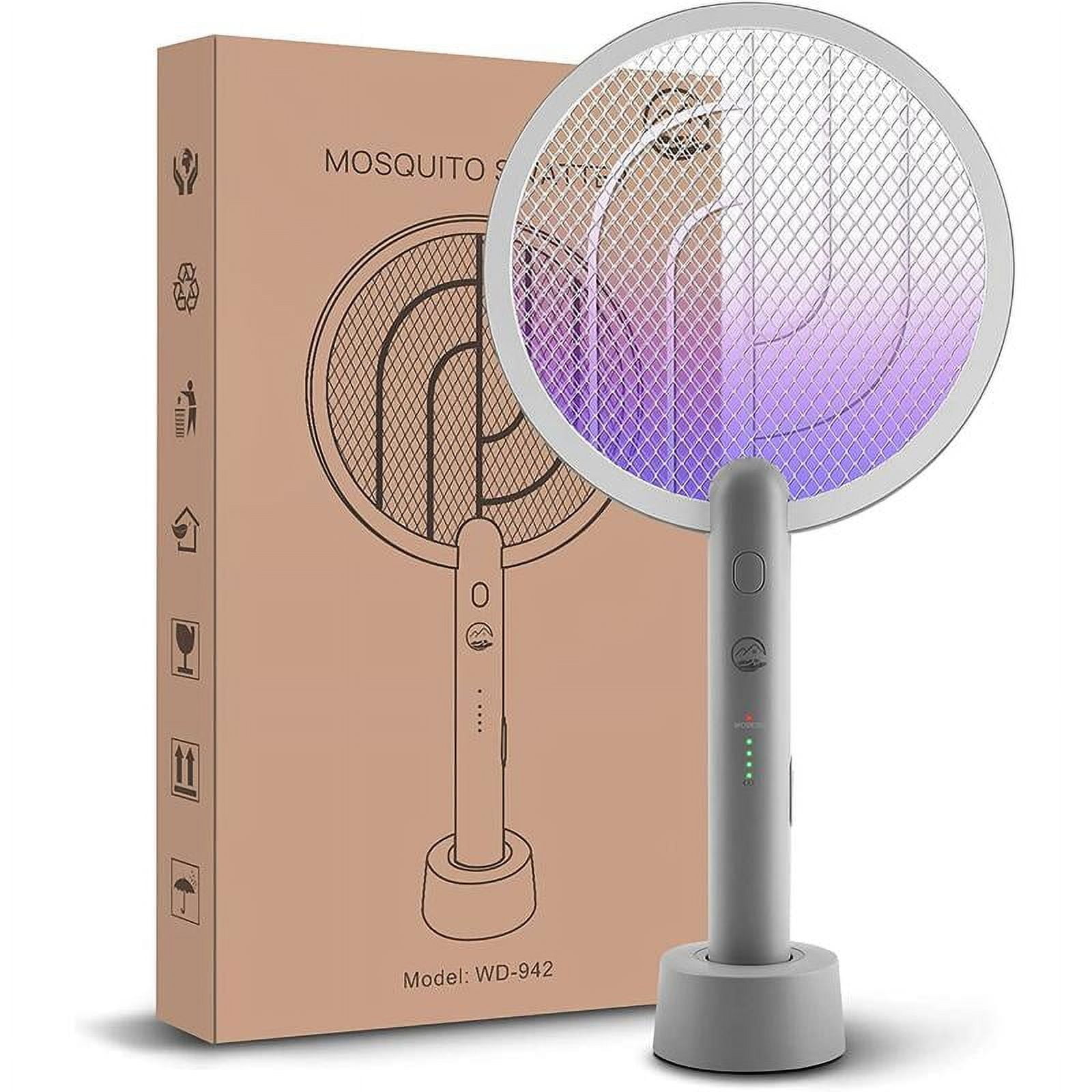 4000V Electric Fly Swatter Racket, 1800mAh Smart Bug Zapper with USB ...