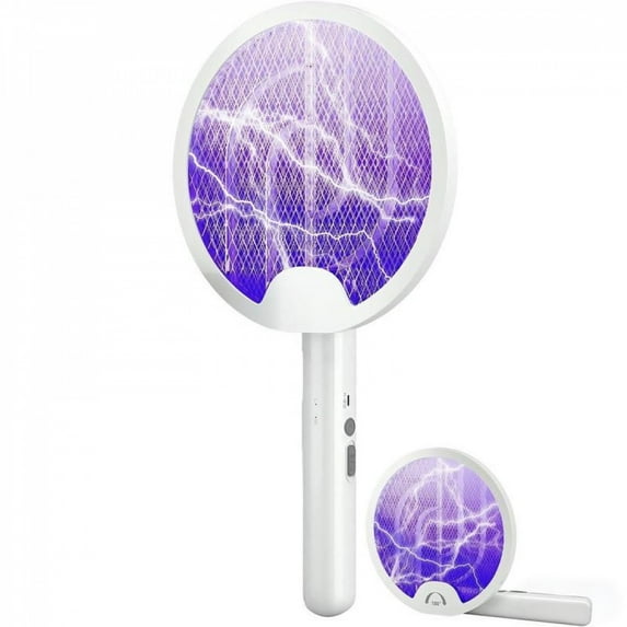 4000V Electric Fly Swatter Racket, Smart Bug Zapper with USB ...