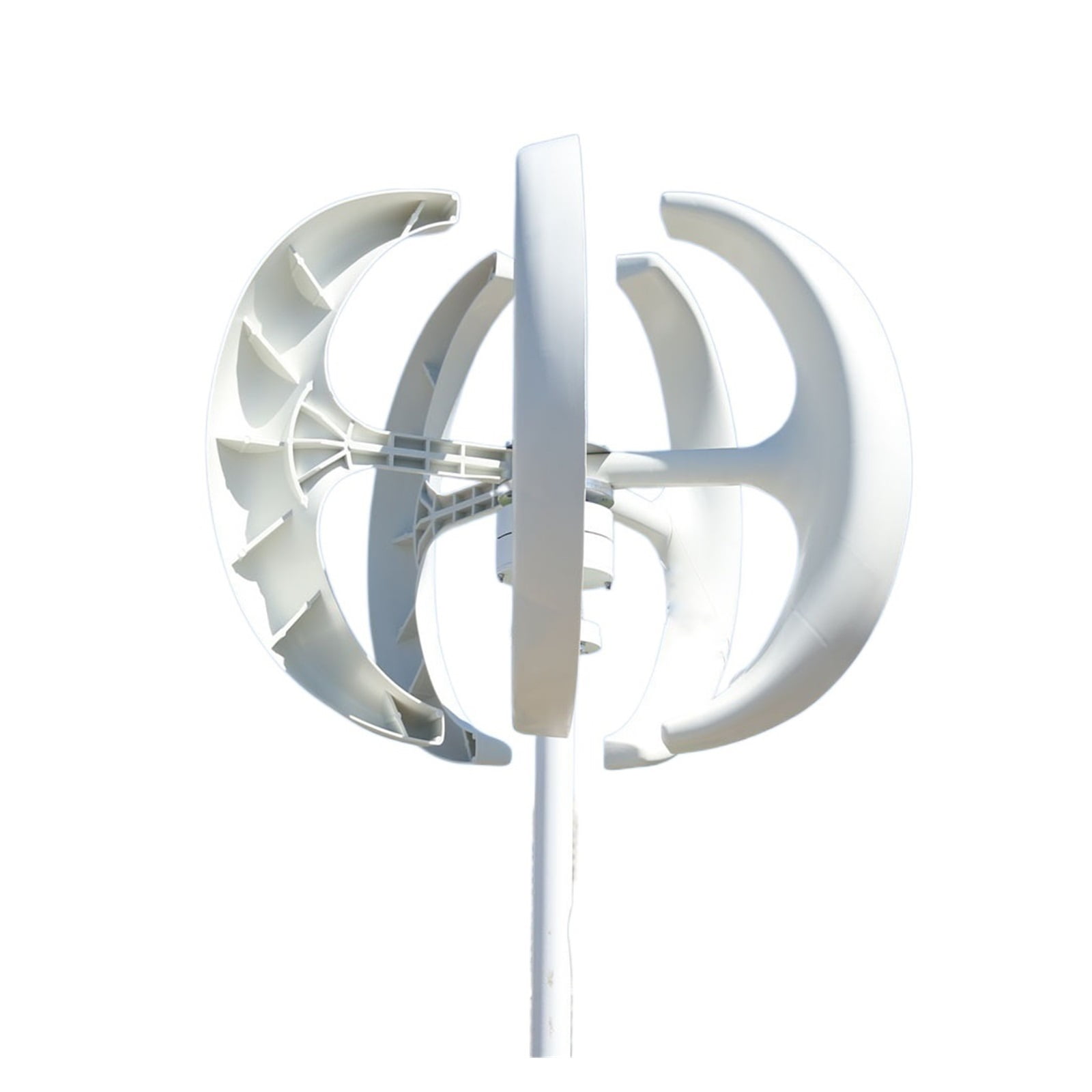 4000W 5 Blades Vertical Axi Wind Turbines Generator Lantern 12V 24V ...