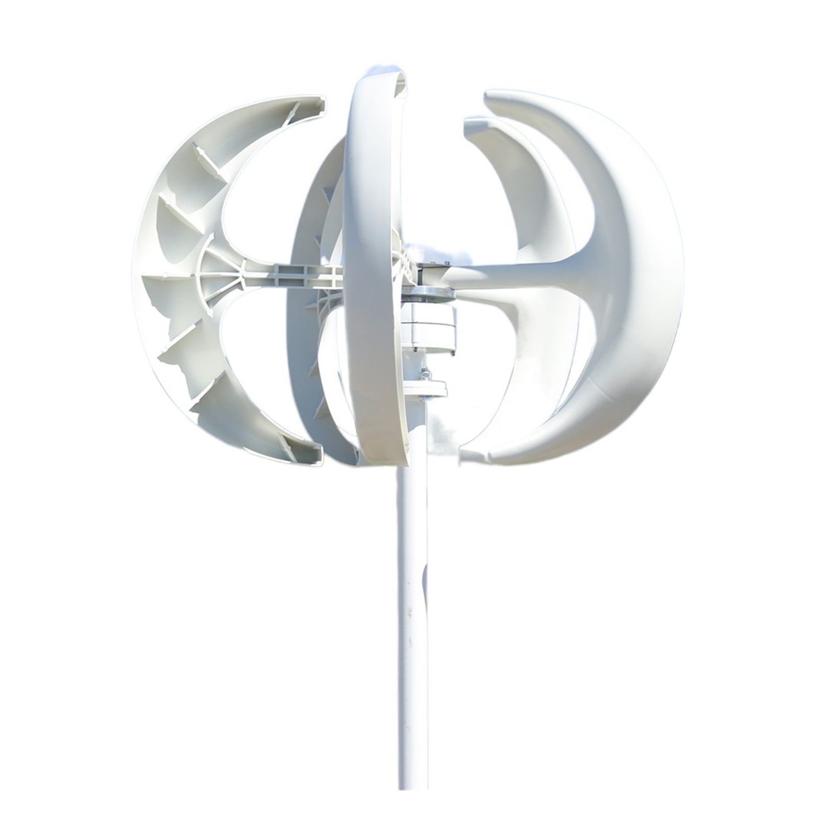 4000W 5 Blades Vertical Axi Wind Turbines Generator Lantern 12V 24V ...