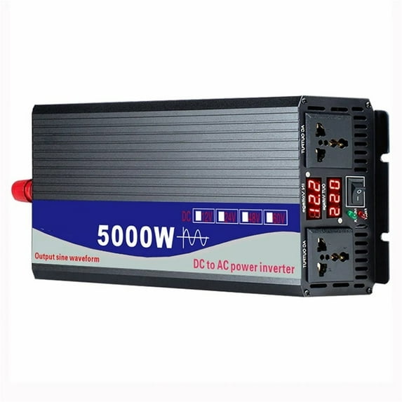 4000W/5000W Pure Sine Wave Inverter LED Display Car Converter DC 12/24 ...