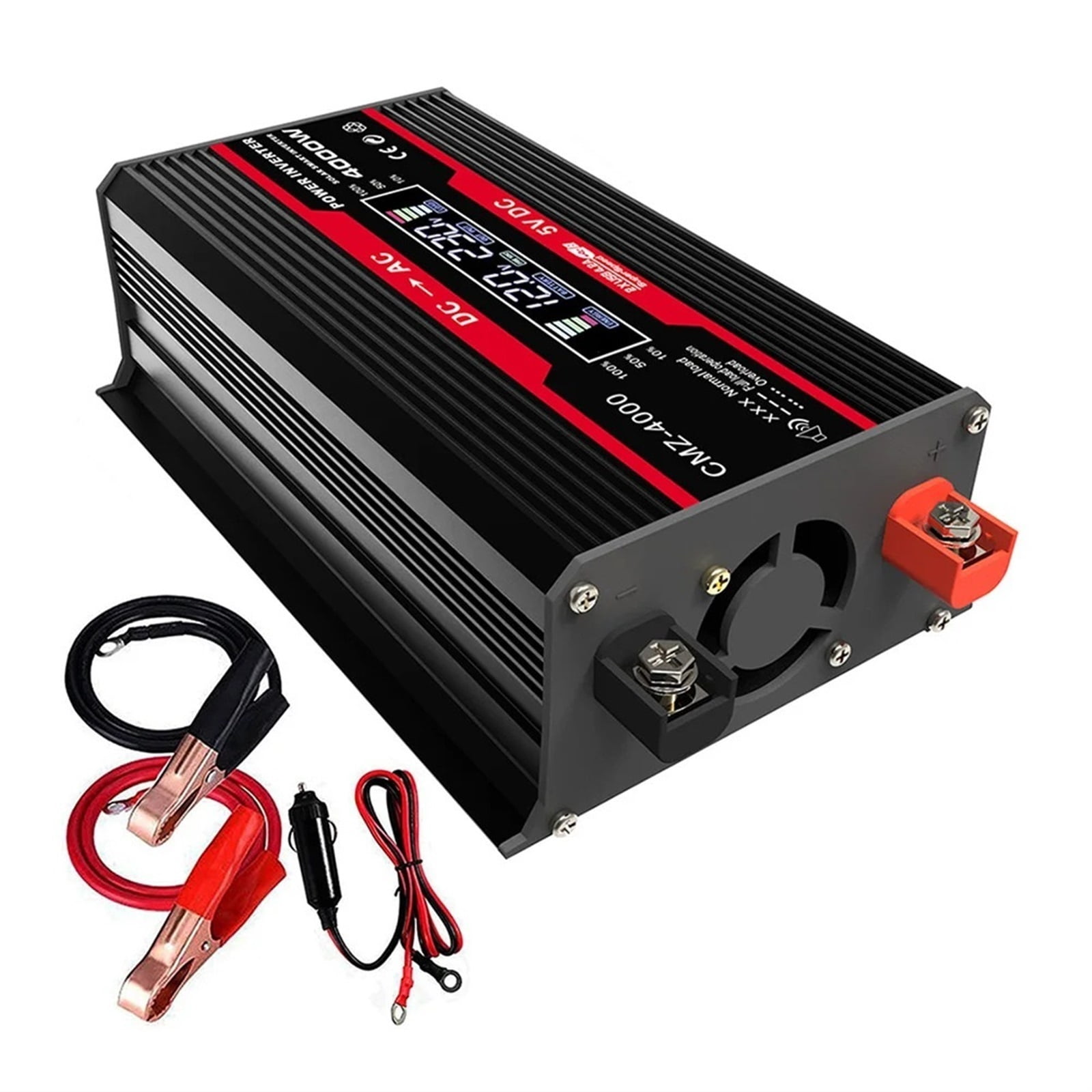 4000W Car Inverter Converter 12V Display Voltage Transformer Car ...