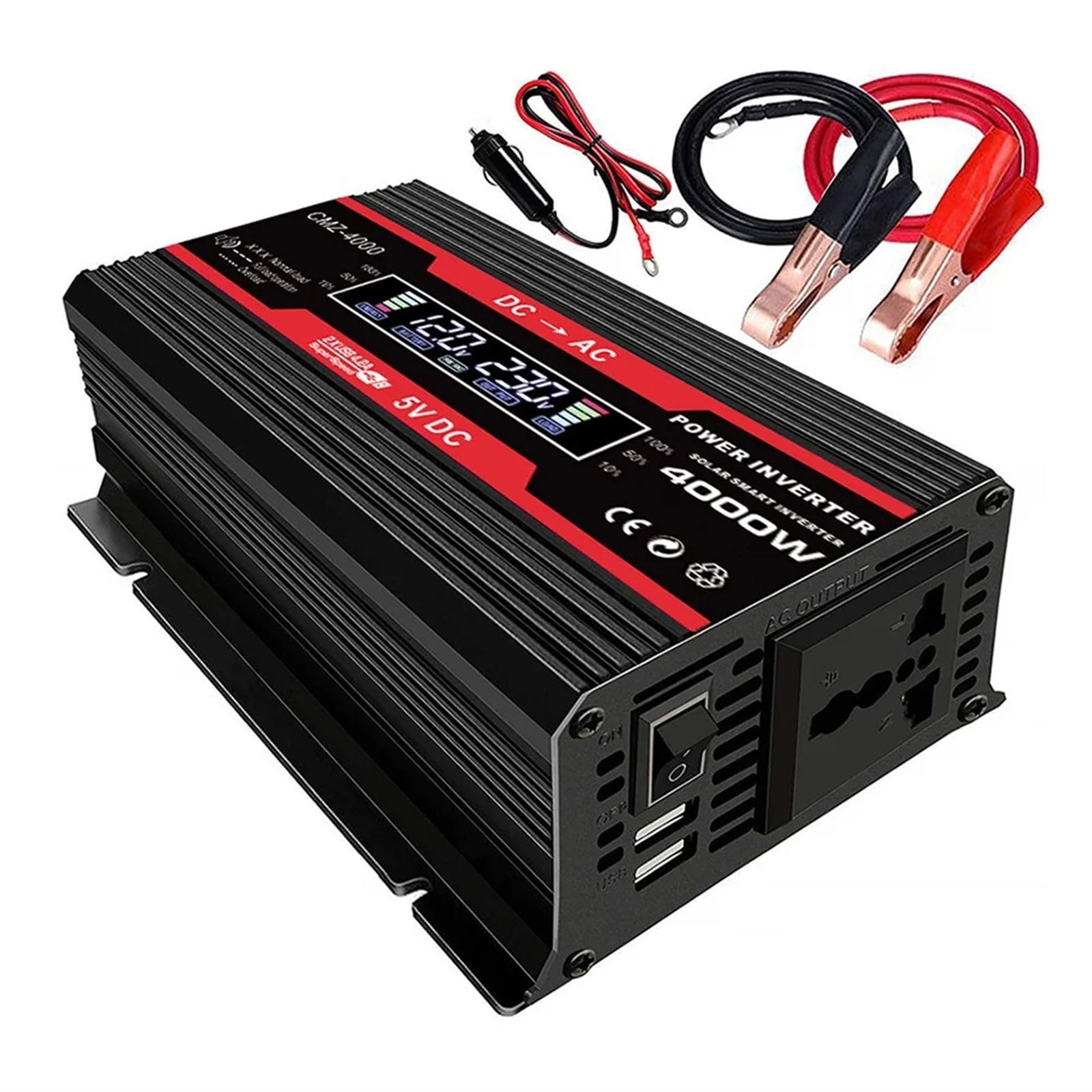 4000W Car Inverter Converter LCD Display Voltage Transformer Car ...