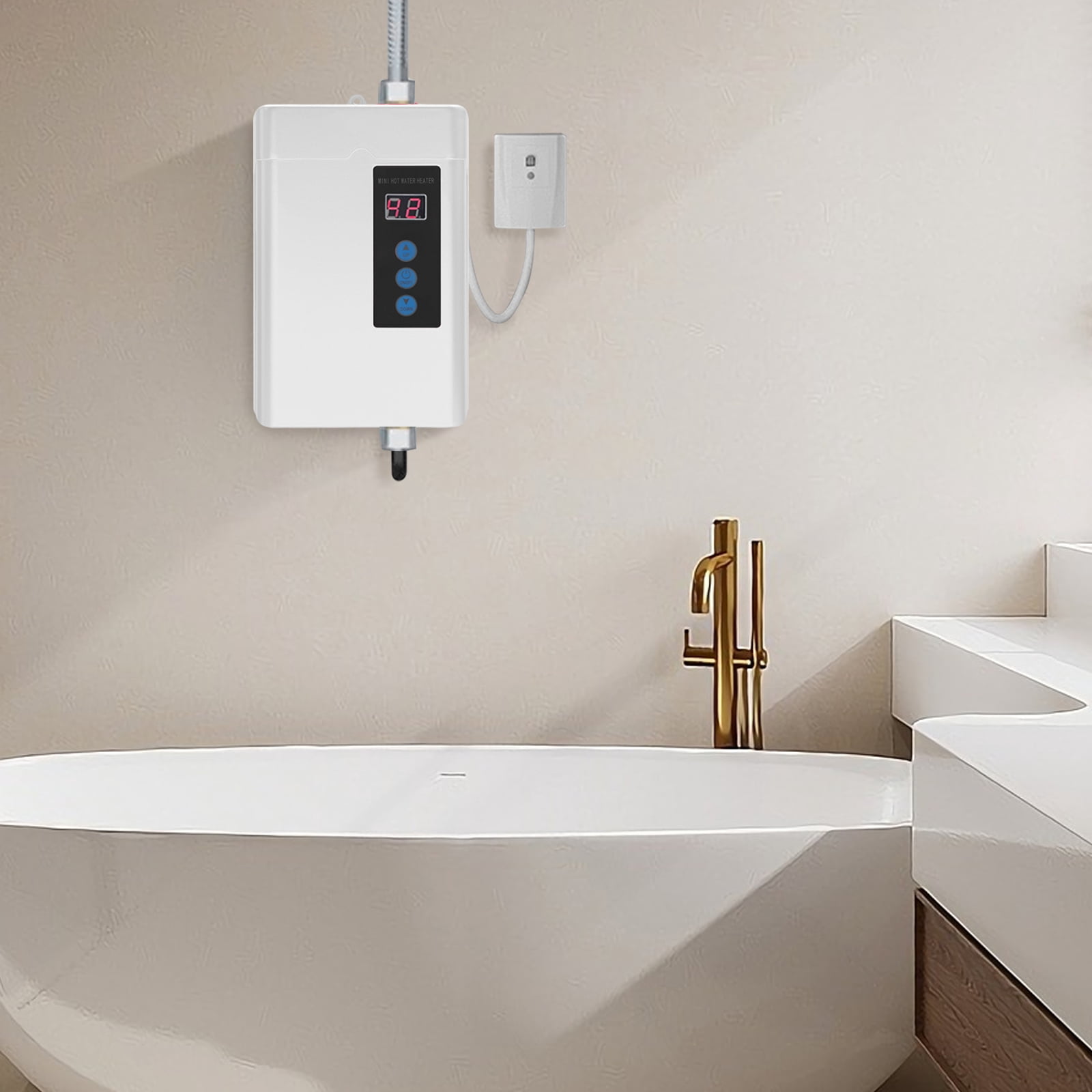 4000W Electric Water Heater, Under Sink Instant Hot Water Heater, LCD ...