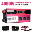 4000W Power Inverter, Sine Wave Inverter DC 12V to AC 120V Car Inverter ...