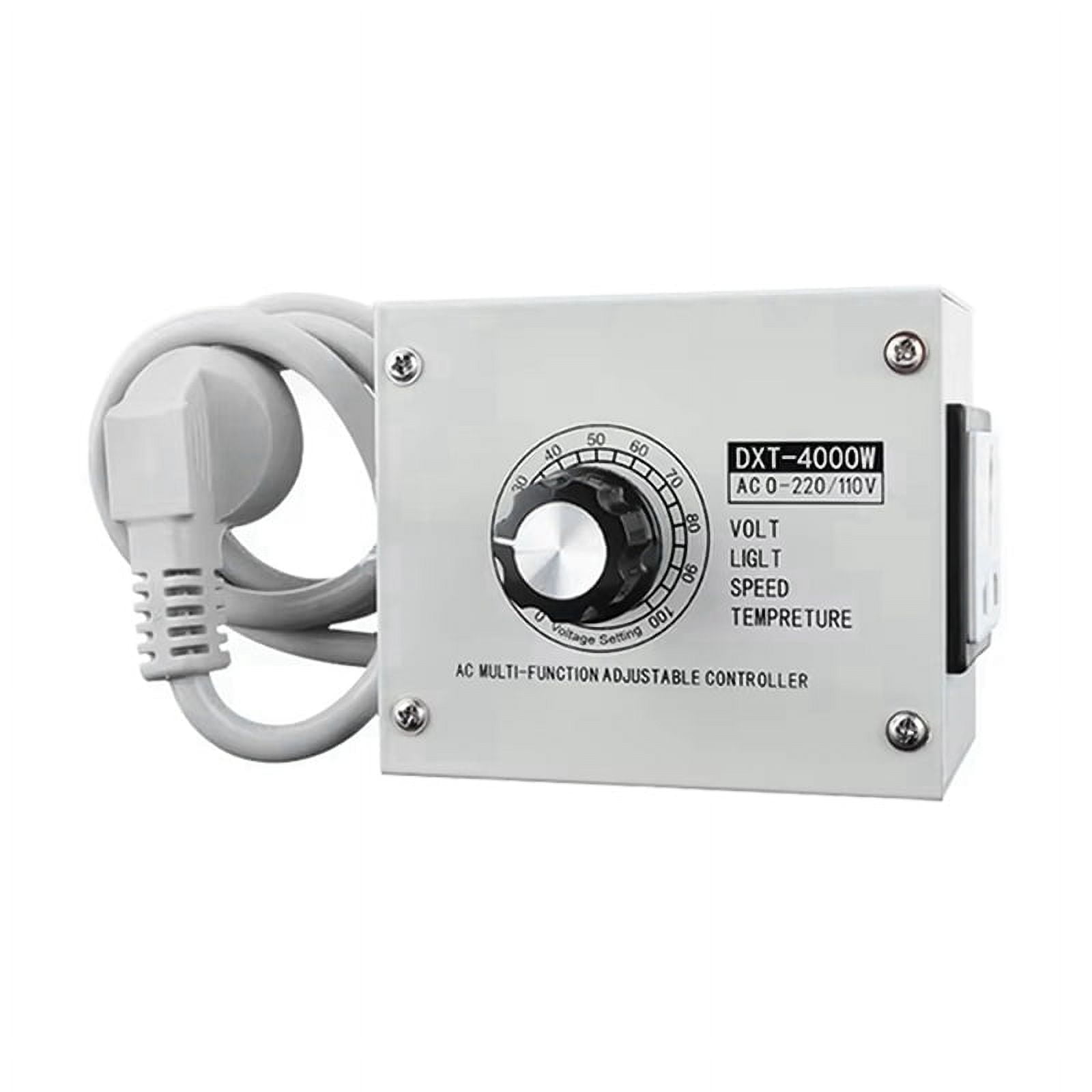 4000W SCR Adjustable Voltage Regulator AC 110V - Dimmer, Speed ...