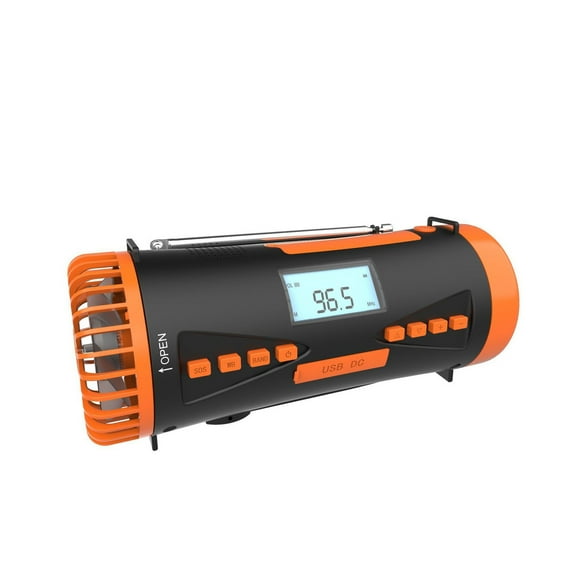 4000mAh Hand Crank Emergency With LED Flashlight Fan And Emergency AM ...