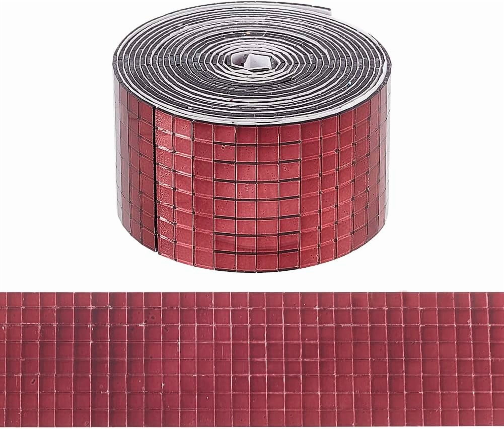 4000pcs Self-Adhesive Mosaic Tiles Brown Square Glass Mirror Tiles Self ...
