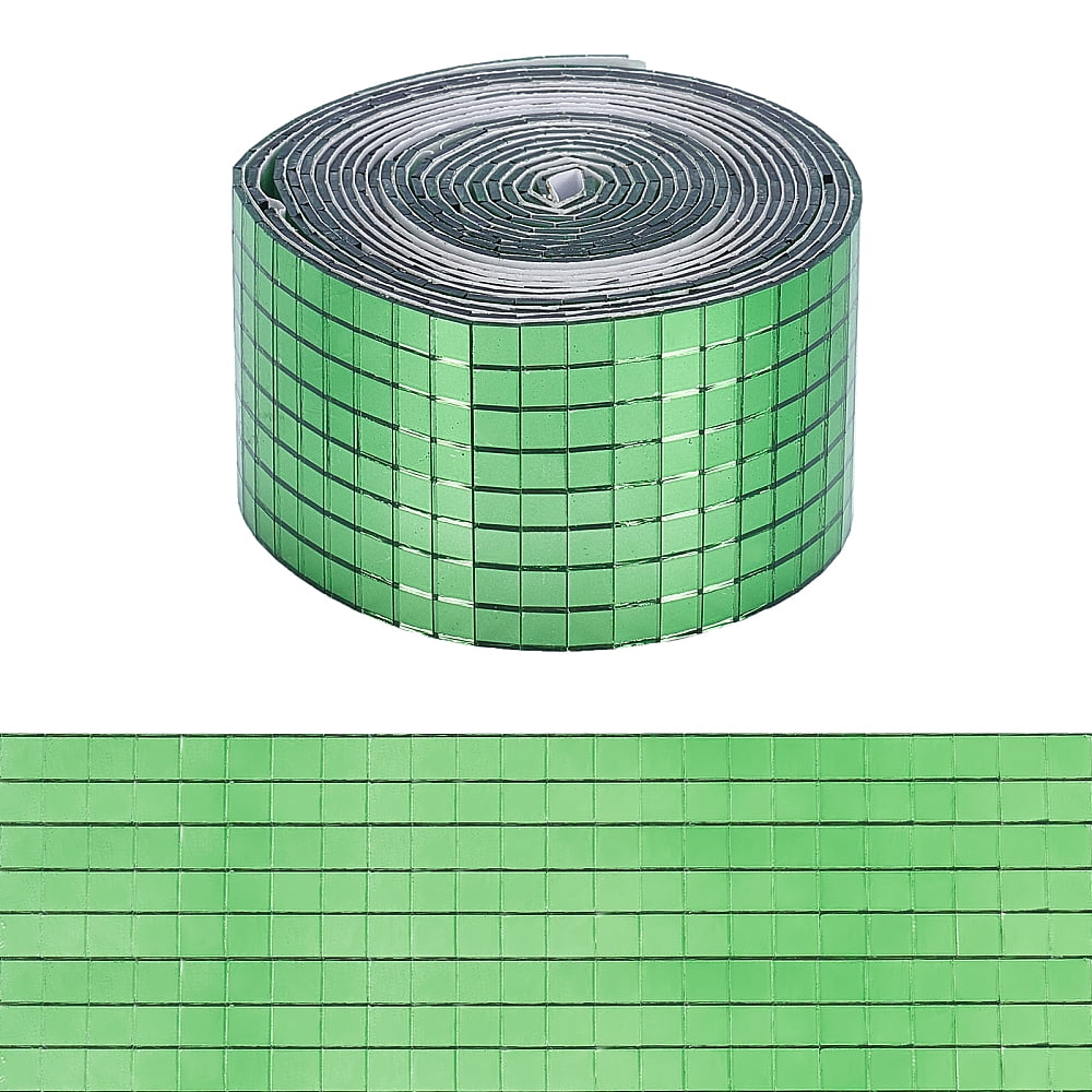 4000pcs Self-Adhesive Mosaic Tiles Green Square Glass Mirror Tiles Self ...