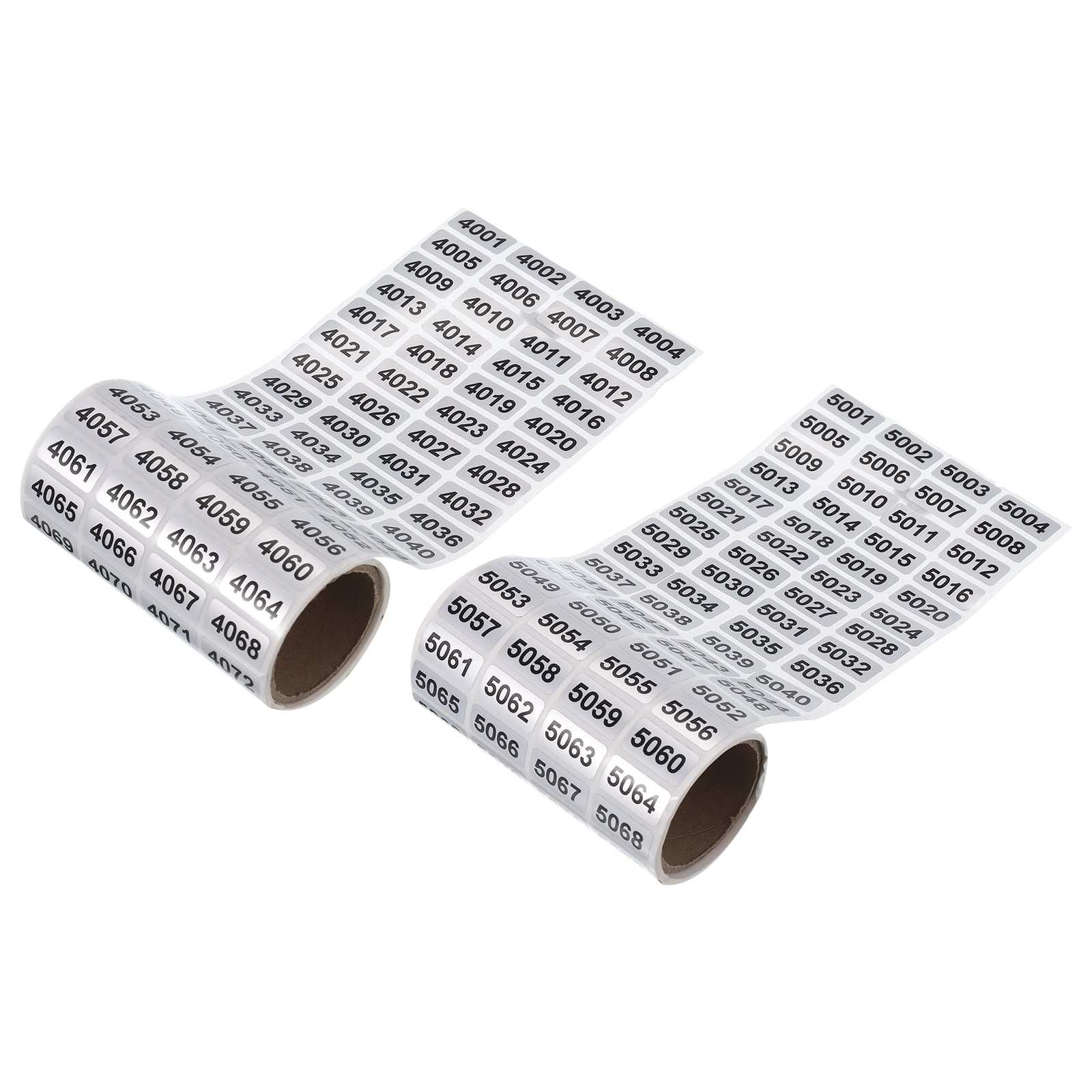 4001 to 5000, 5001 to 6000 Consecutive Number Stickers Inventory Label ...