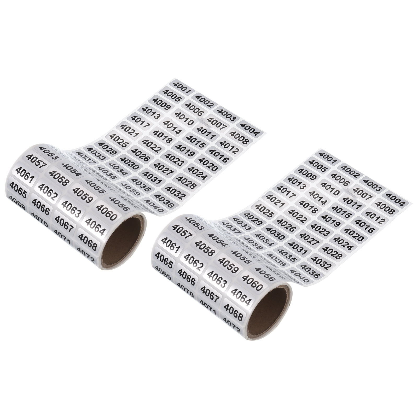 4001 to 5000 Consecutive Number Stickers Inventory Label Black Numbers ...
