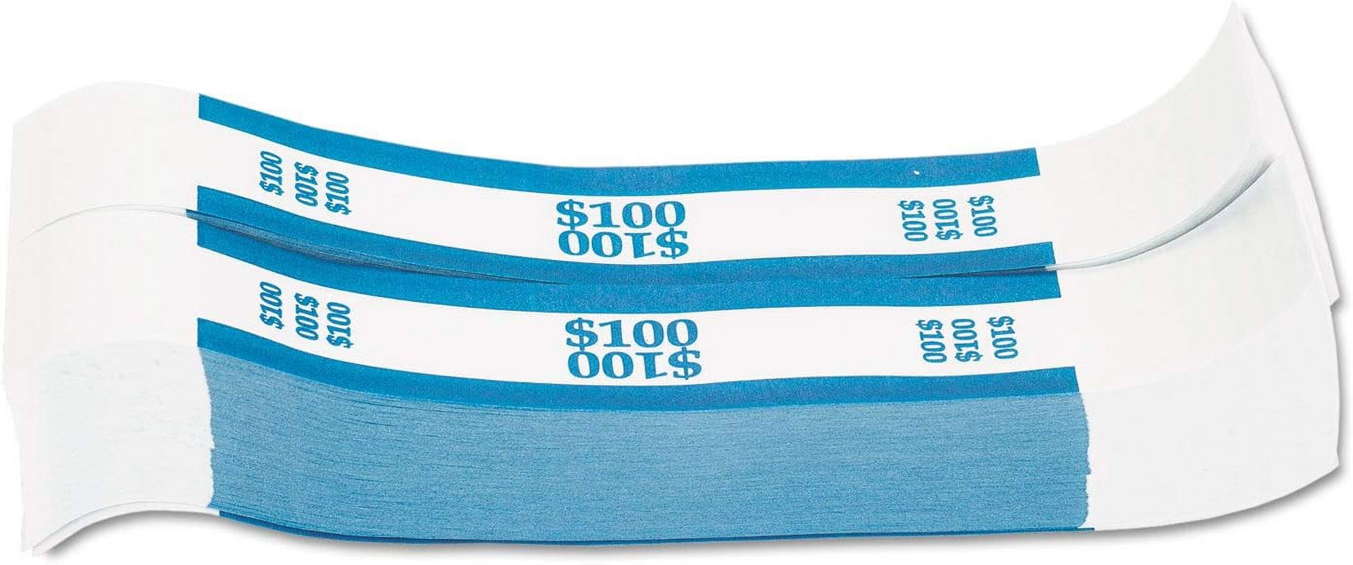 400100 Currency Straps, Blue, 100 in Dollar Bills, 1000 Bands/Pack ...