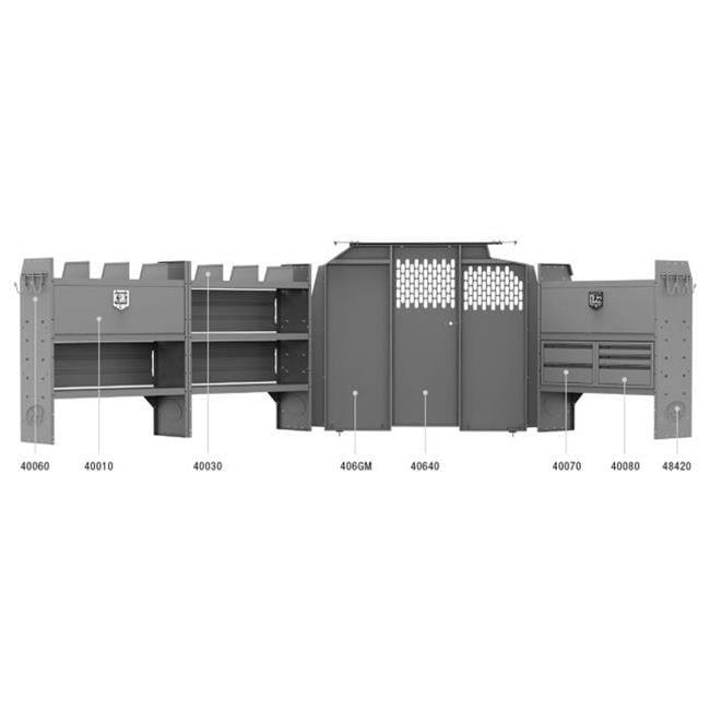 4004C 46 in. General Service Shelves - 135 in. GM WB Low Roof - Walmart.com