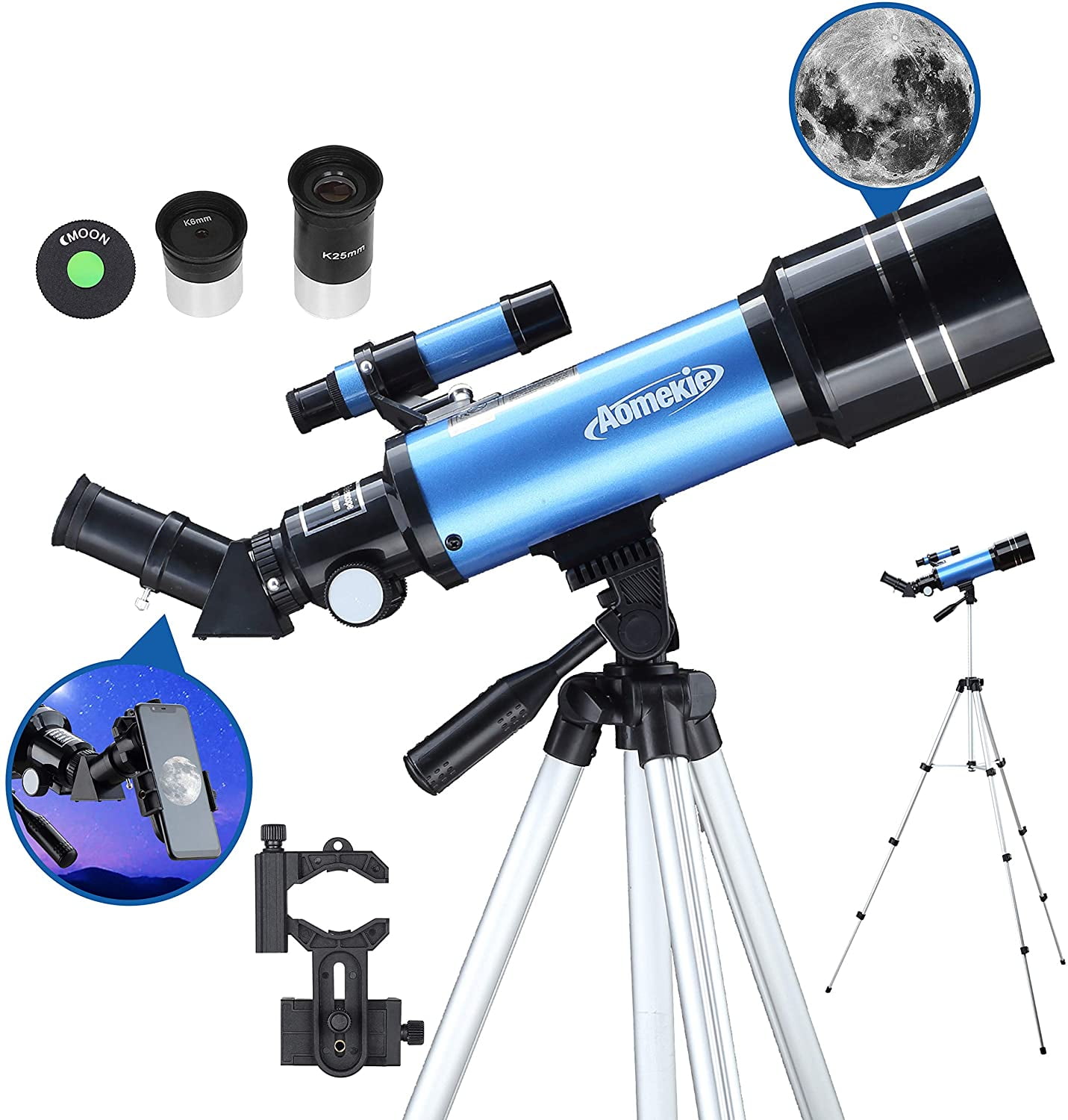 40070 Telescopes for Astronomy Beginners and Adults 70mm Astronomical ...