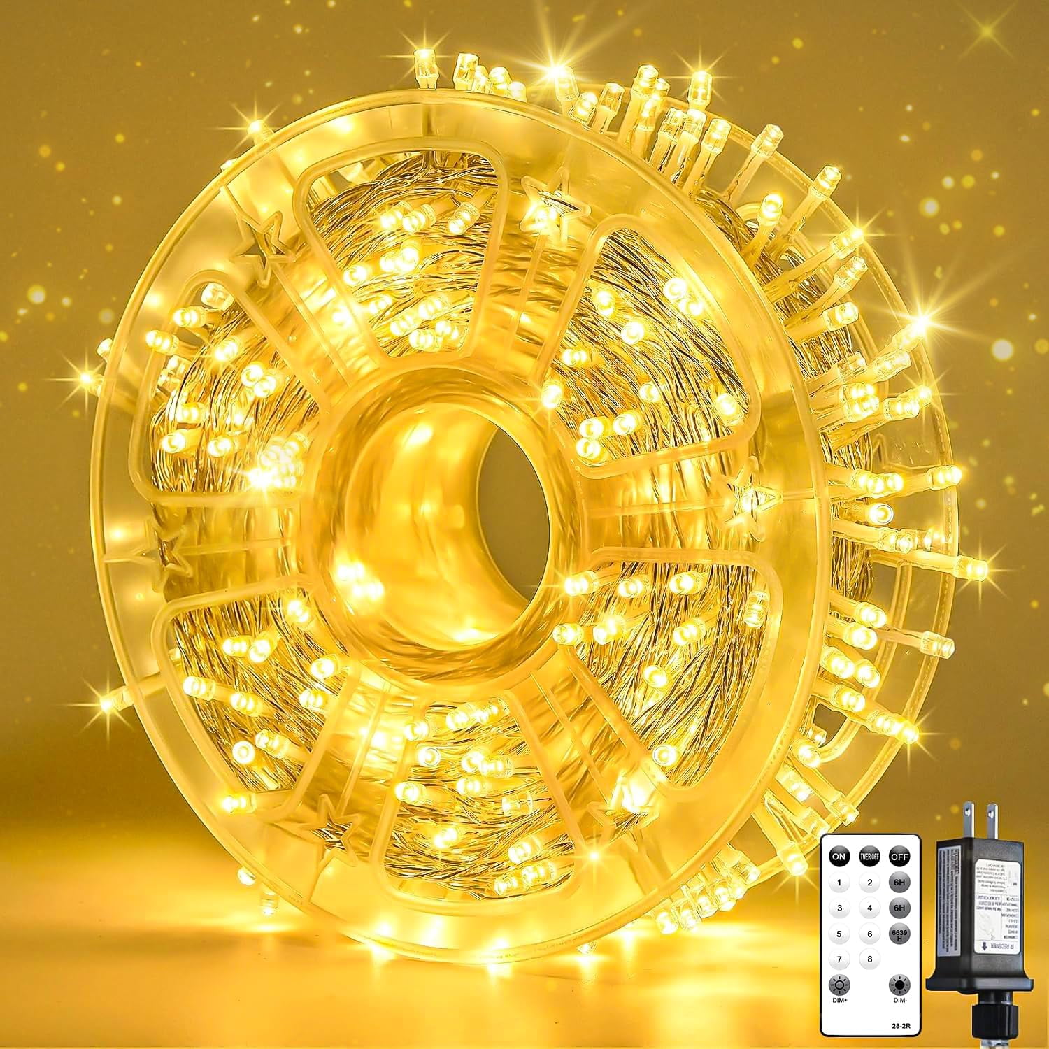 400FT Extra Long Christmas String Lights with Remote, LED Outdoor ...