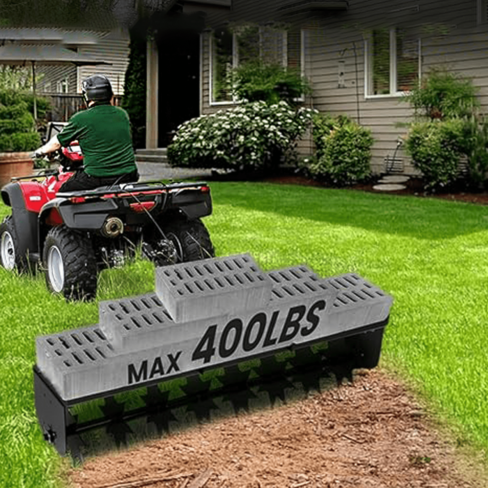 400LBS Capacity Rolling Aerator, Tow Spike Aerator Tool, Black Soil ...