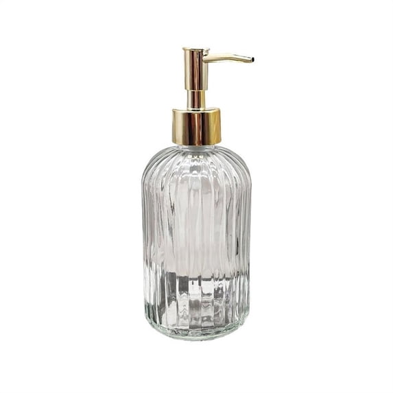 400ML Pressed Dispenser Glass Bottle Shampoo Shower Gel Bottle Soap ...