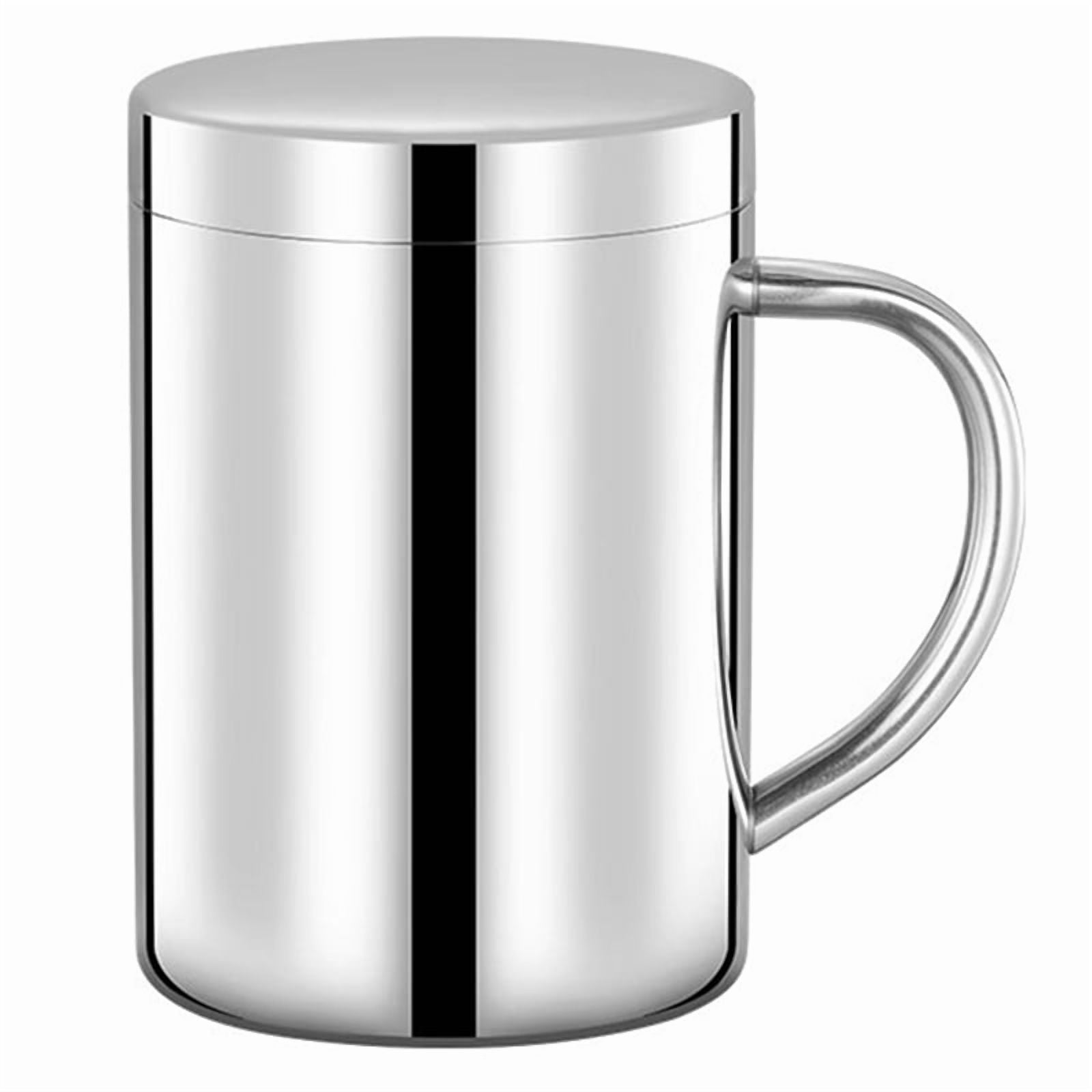 400ML Stainless Steel Coffee Mug Double Layer Anti-Scalding Cup ...