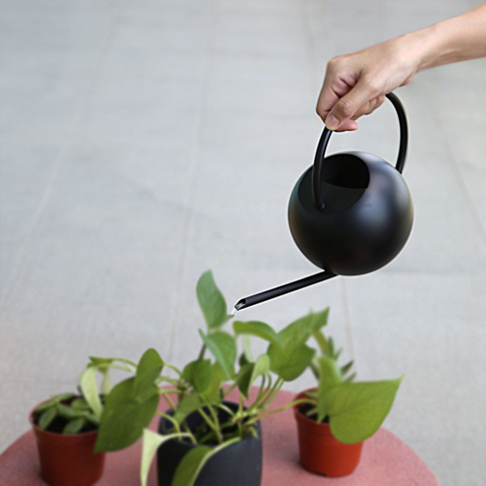 400Ml Watering Can, Stainless Steel Round Watering Can with Long Spout ...