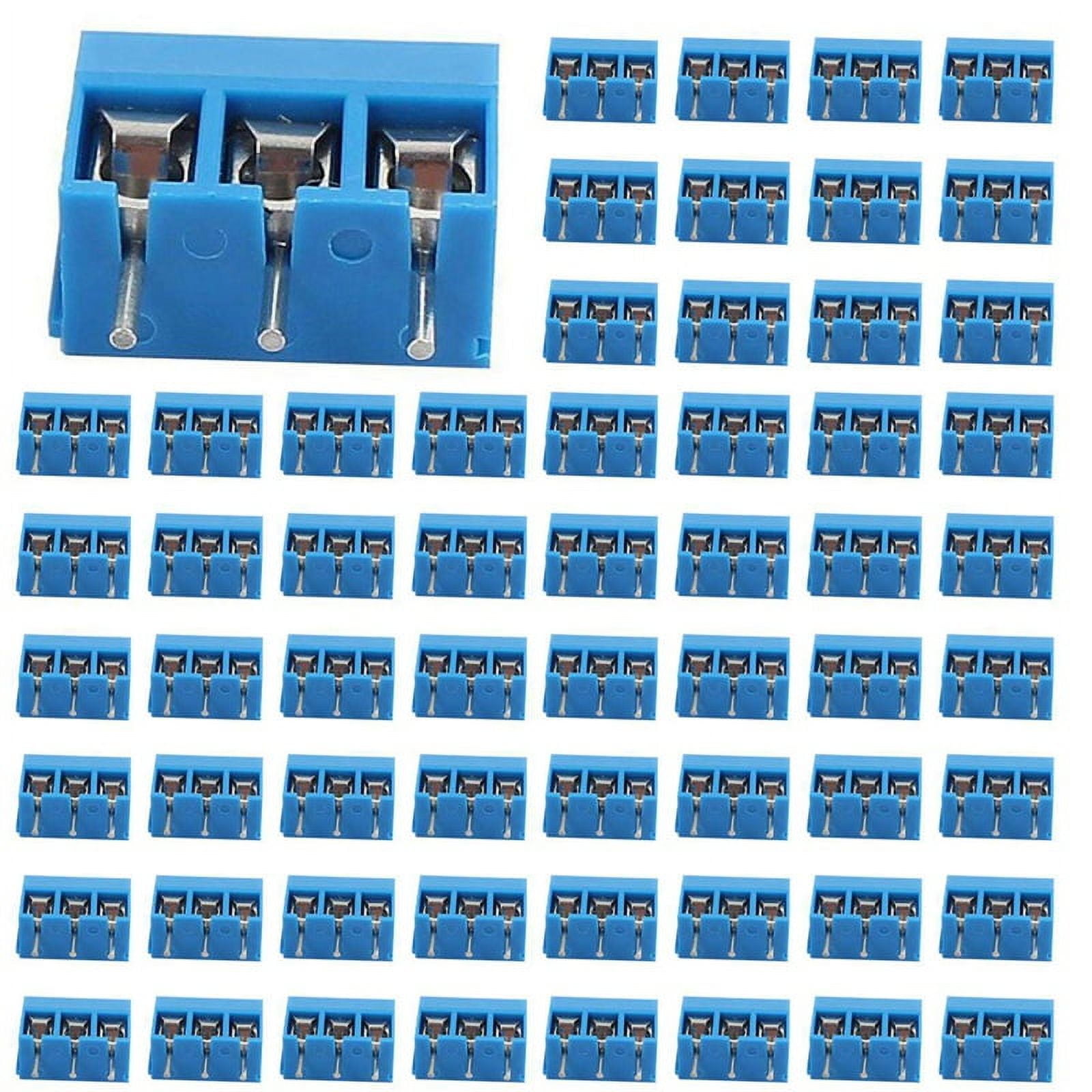 400PCS Blue ABS KF301-3P 5.08mm 3 Pin Connect Terminal Screw Terminal ...