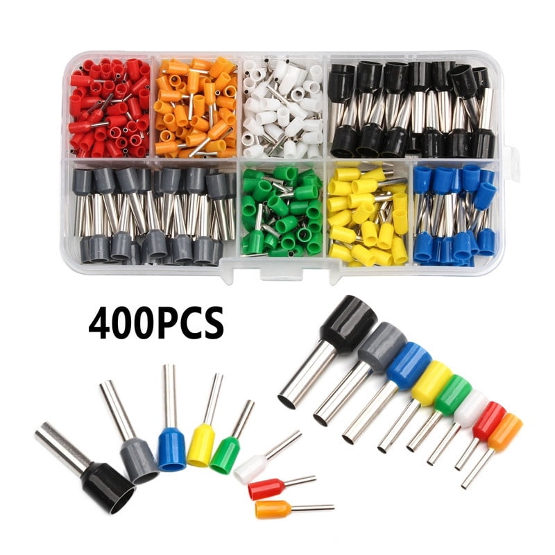 400PCS Crimp Terminals Electrical Tube Terminals Suit VE Tubular Block ...