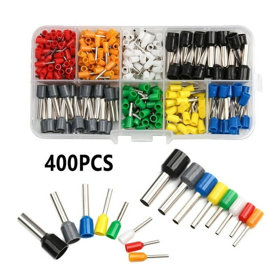 400PCS Crimp Terminals Electrical Tube Terminals Suit VE Tubular Block ...